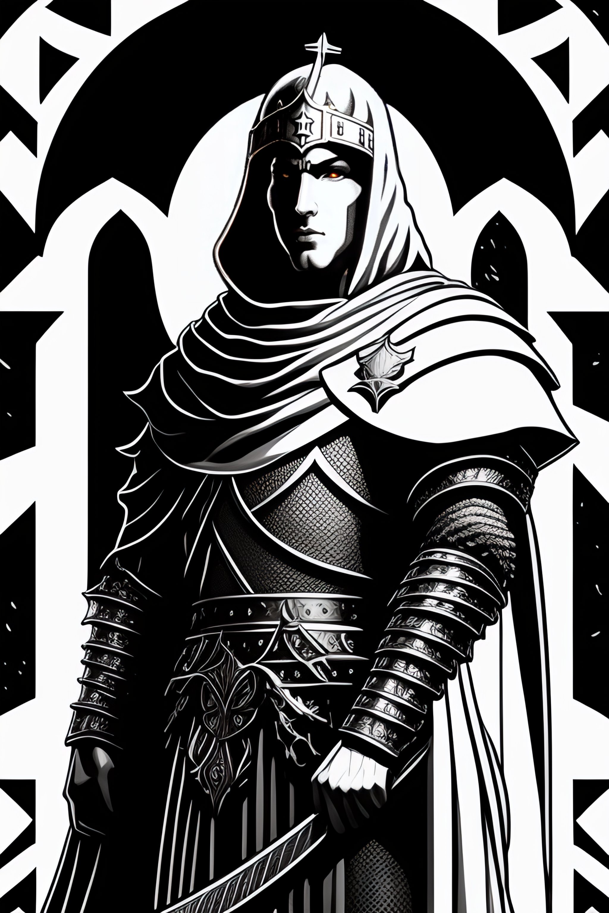 Lexica - Christian knight, crusader, templar, knight, Drawing in the ...