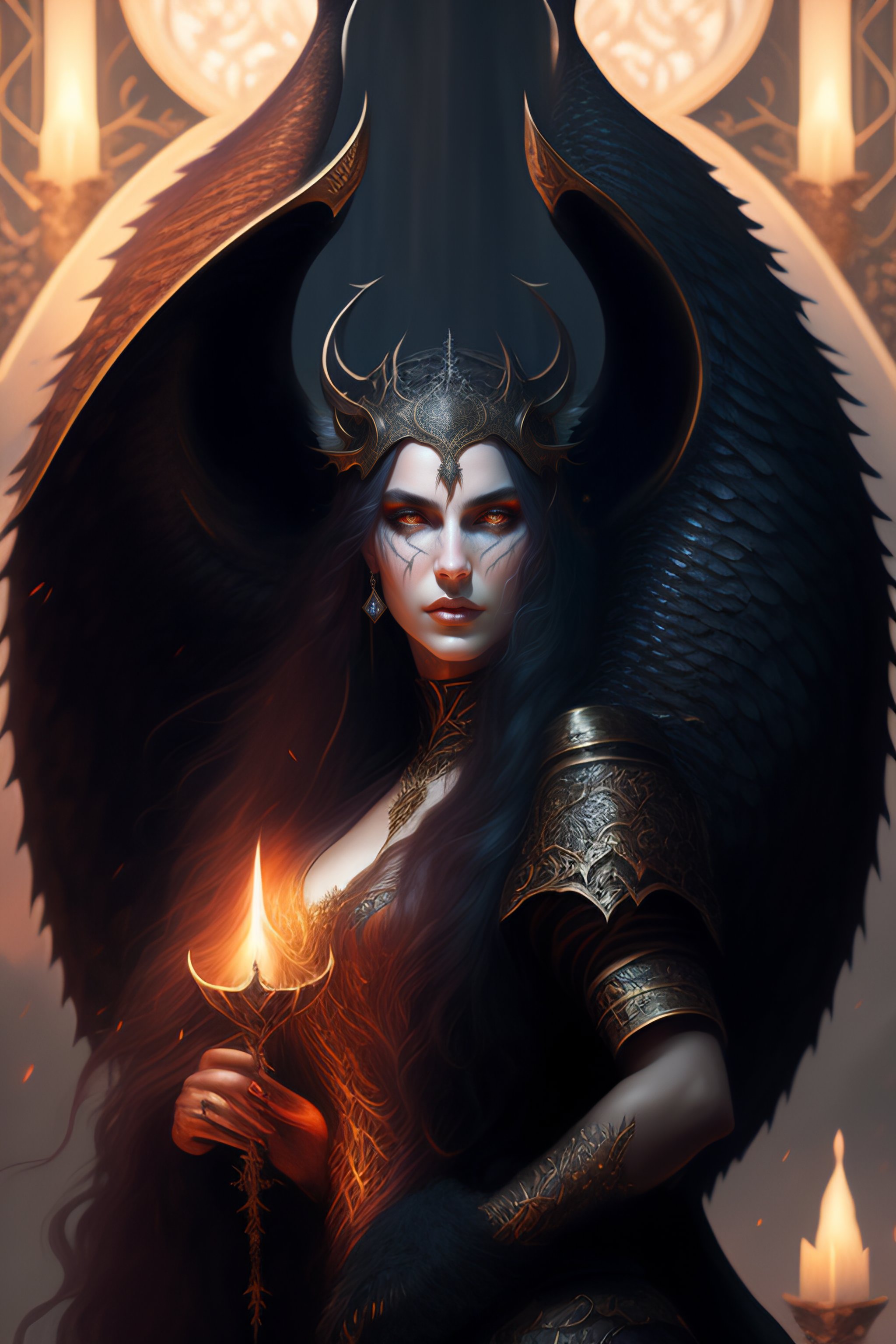 Lexica - A beautiful satanic black metal album cover of a satanic ...