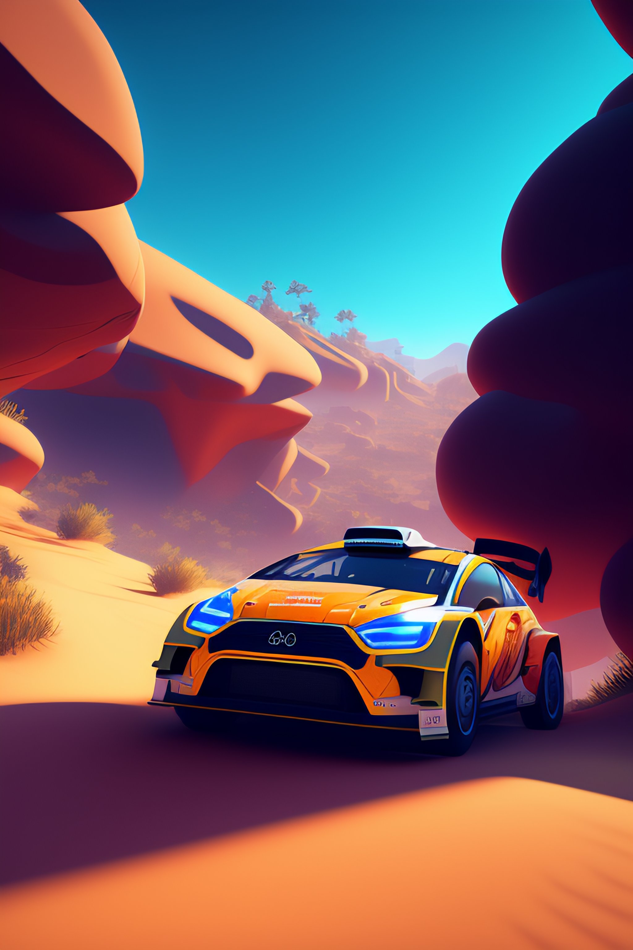 Lexica - Wrc rally car stylized, design 3 dmax vray maya pixar unreal 5 ...