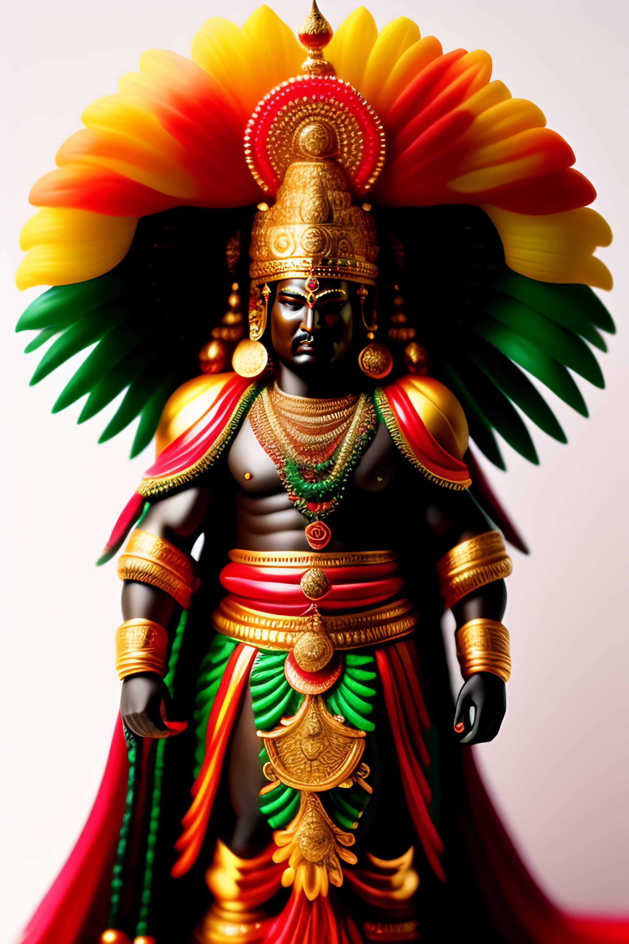 Lexica - "Create an image of a indian god character with an elaborate ...
