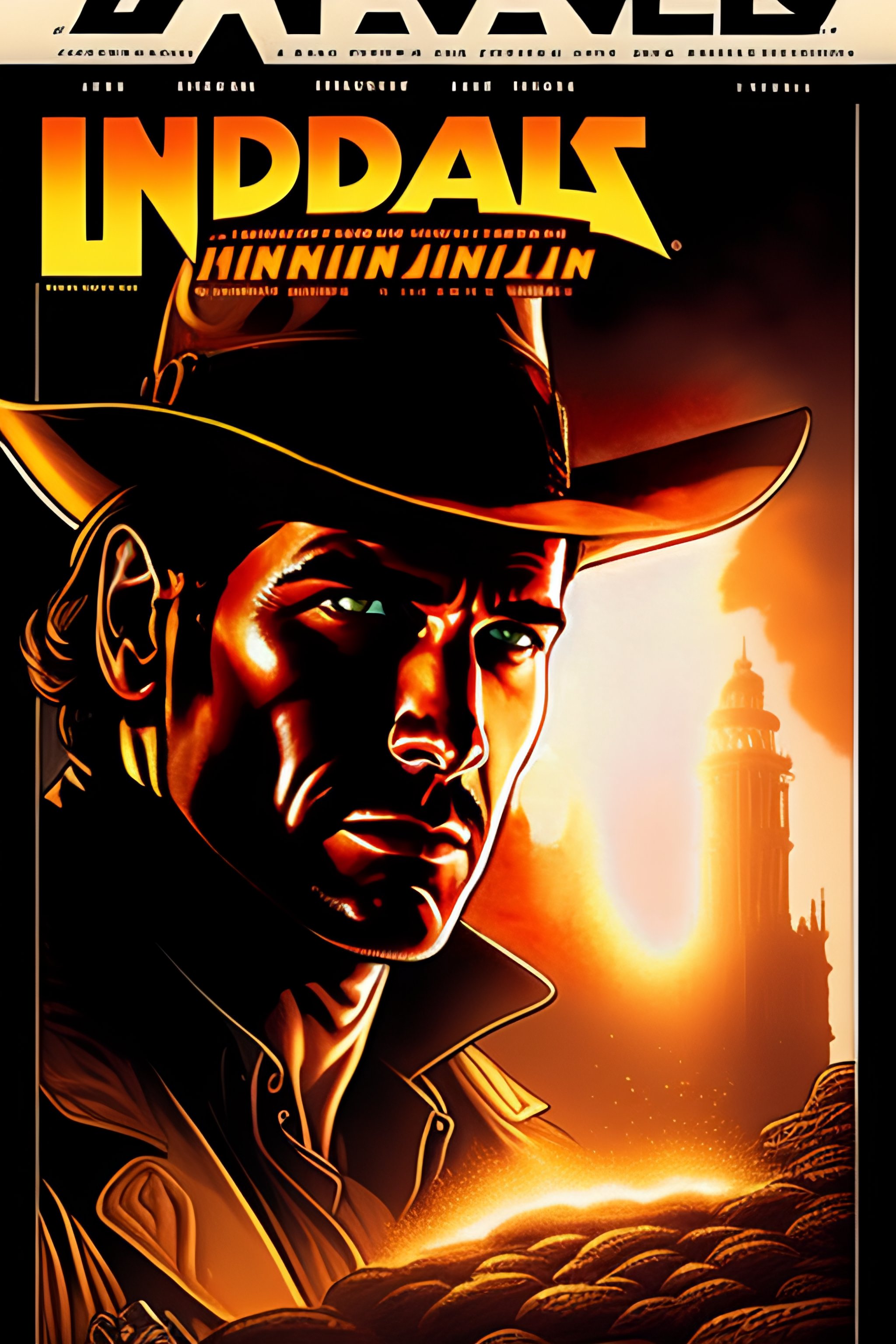 Lexica - Cover of Indiana Jones comic, detailed, wide shot, sharp focus ...