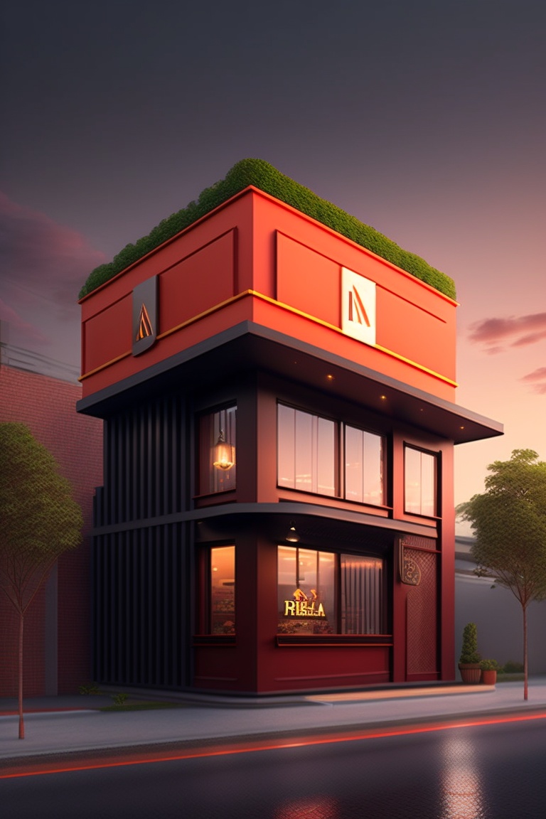 Lexica - I wanted a milk tea shop, named Phela, wooden exterior design ...