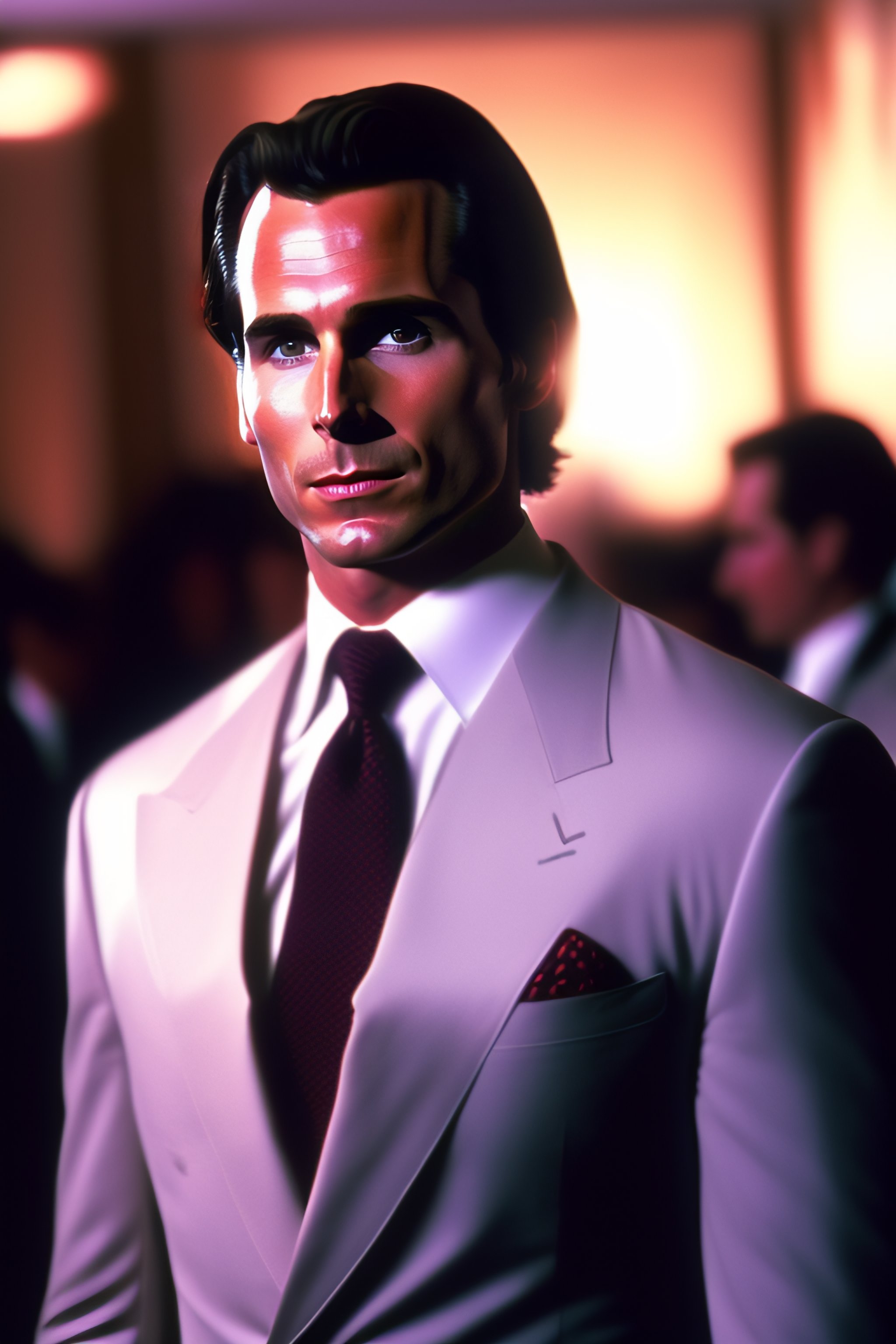 Lexica - Analog style, portrait of Patrick Bateman interpreted by ...