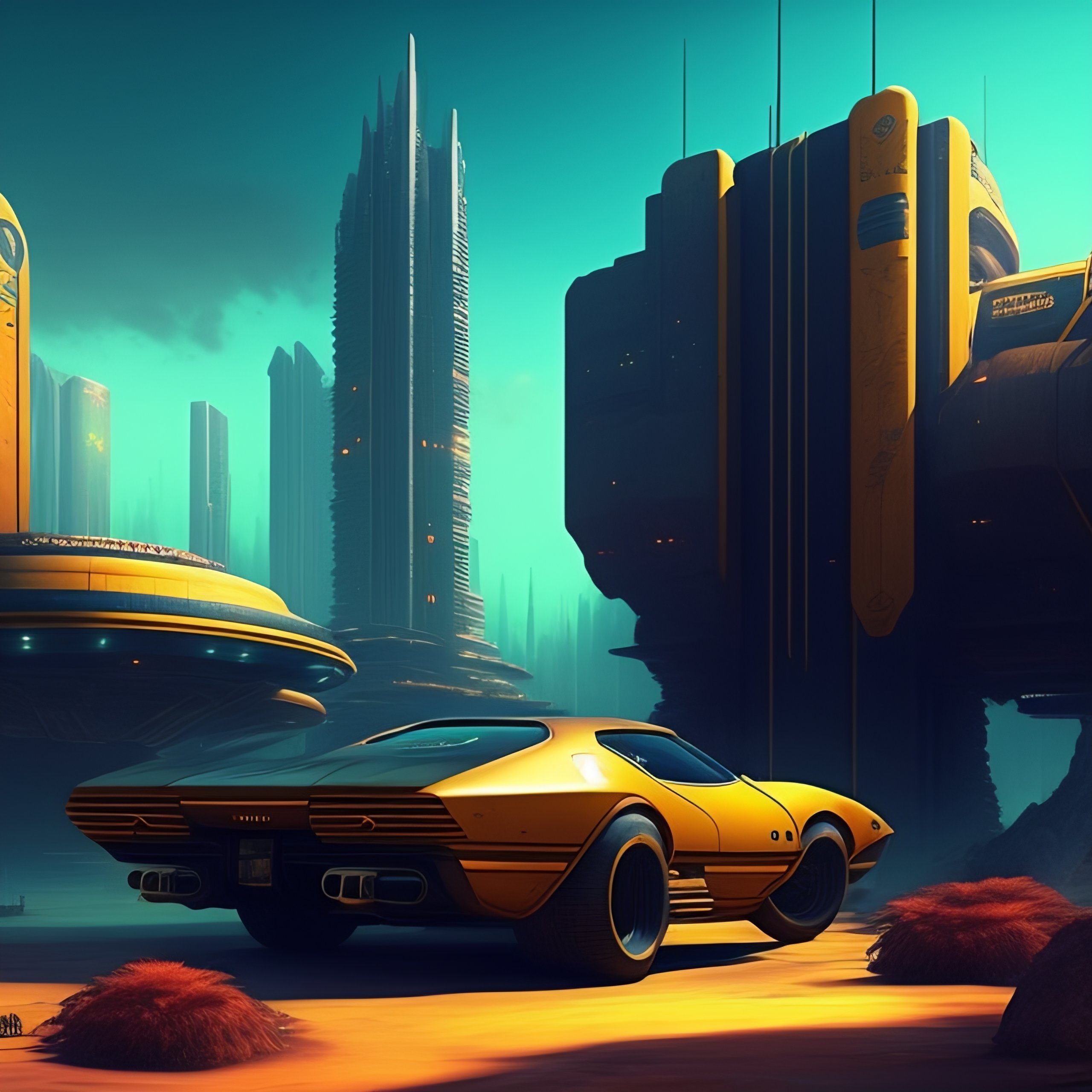 Lexica - Jamaica in the Dystopian Future, retro futurisim, the fifth element, blade runner,4056