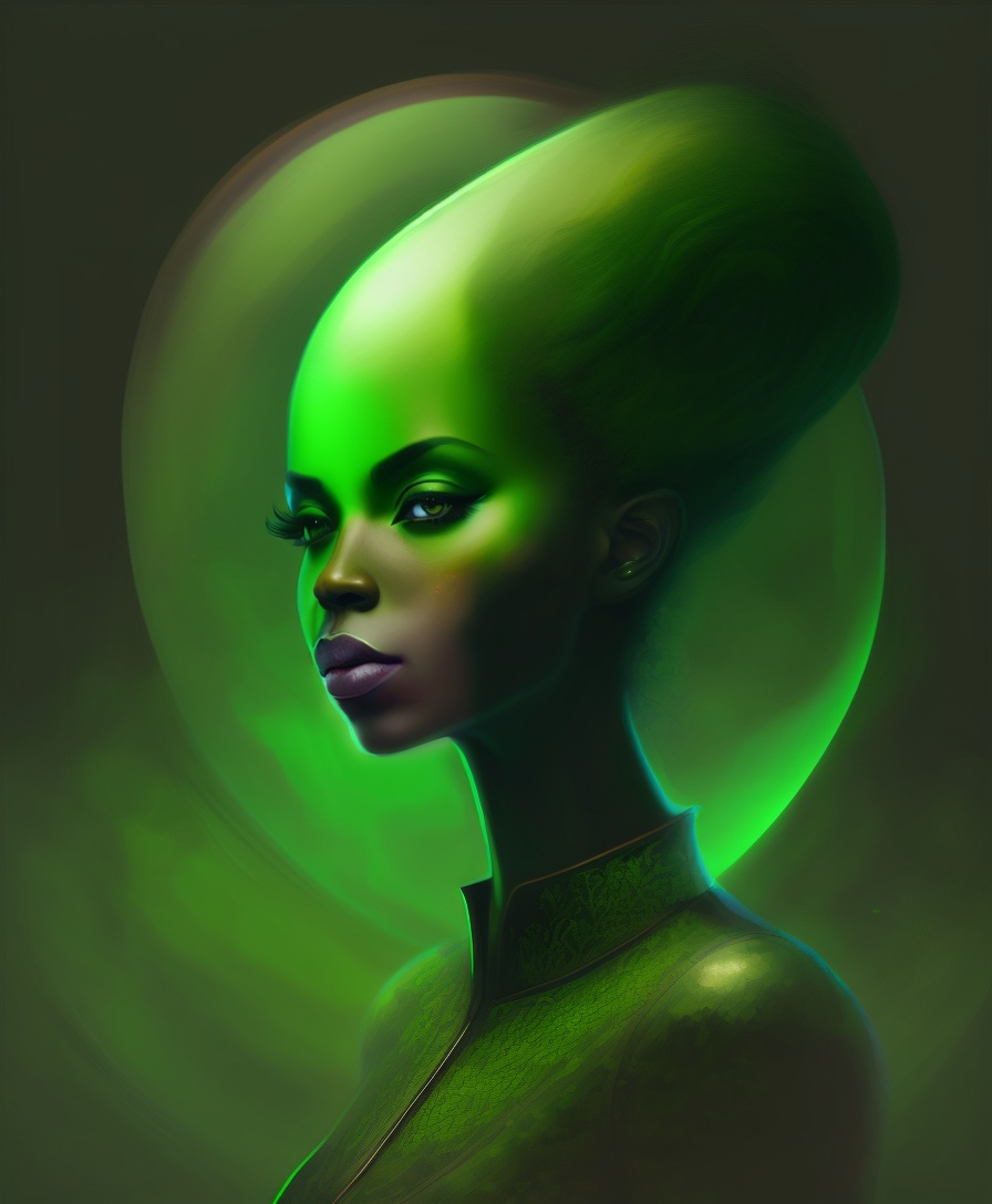 Female Alien Green