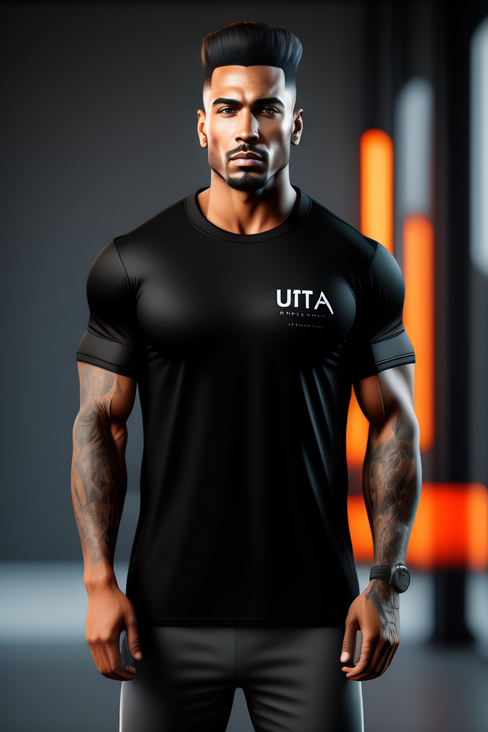 Lexica - Ultra realistic, unreal engine, empty, black T-shirt mockup ...
