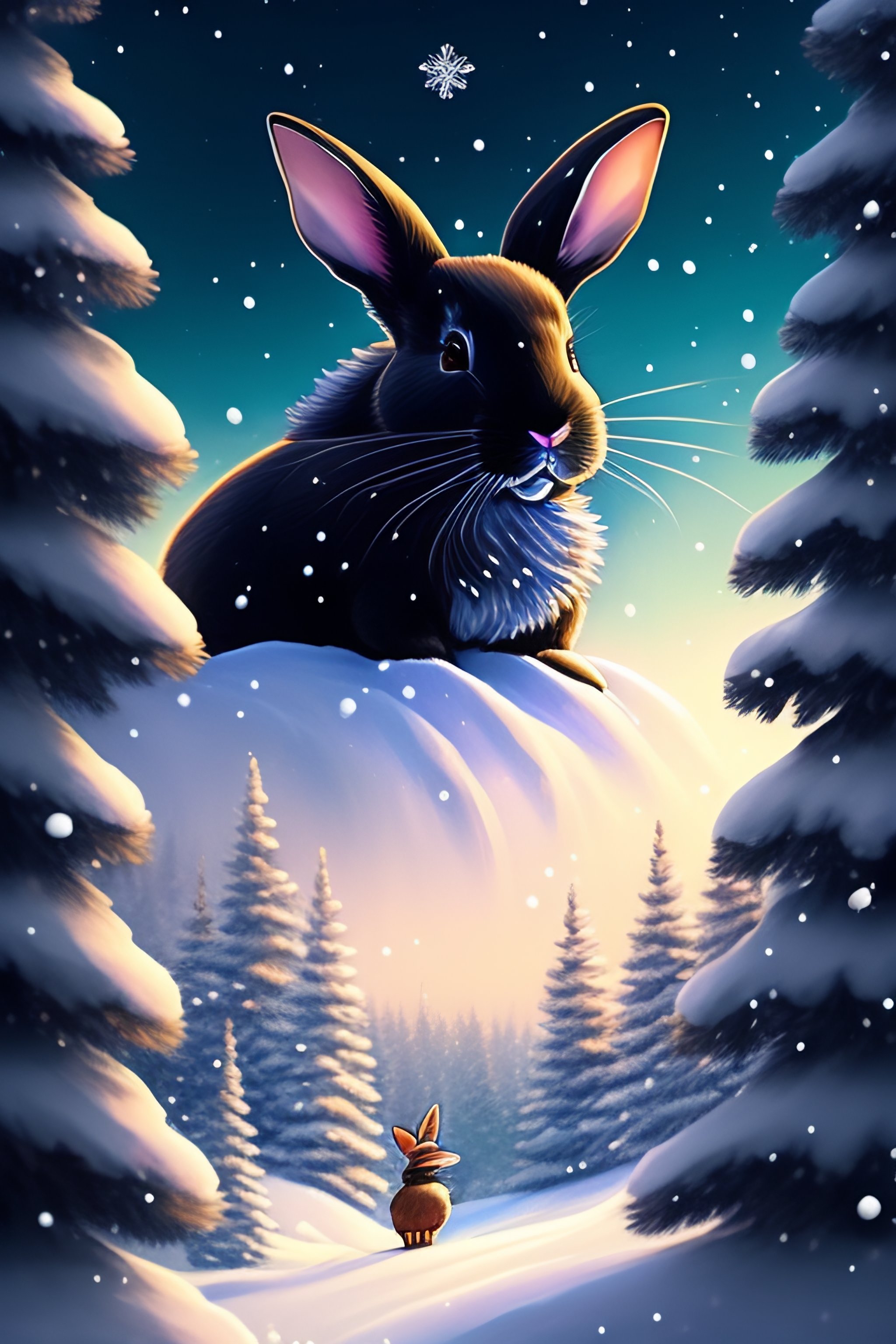 Lexica - Black rabbit in the style of the anime "moving castle", Hayao ...