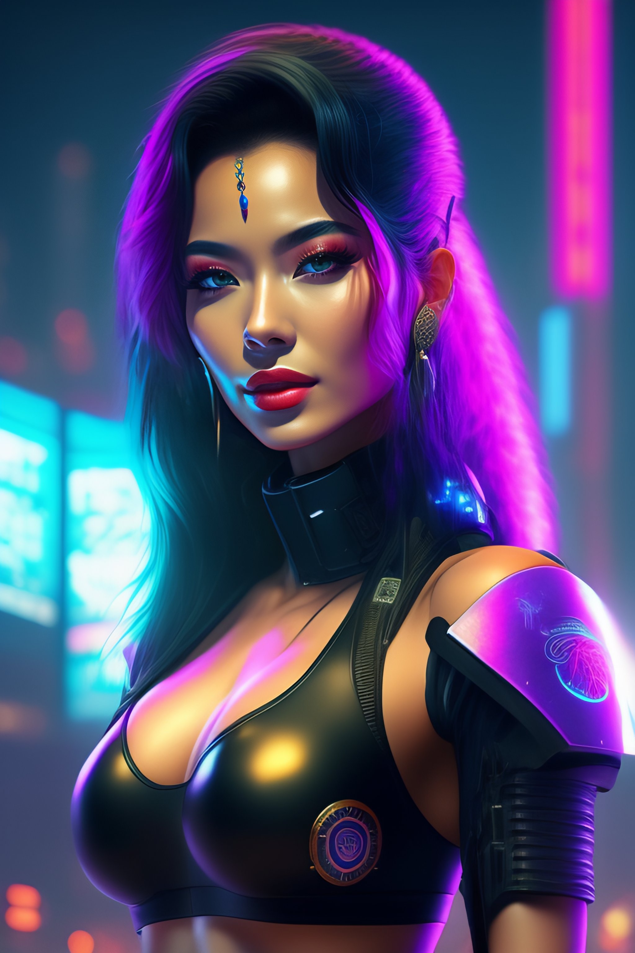 Lexica - Cyberpunk city girl