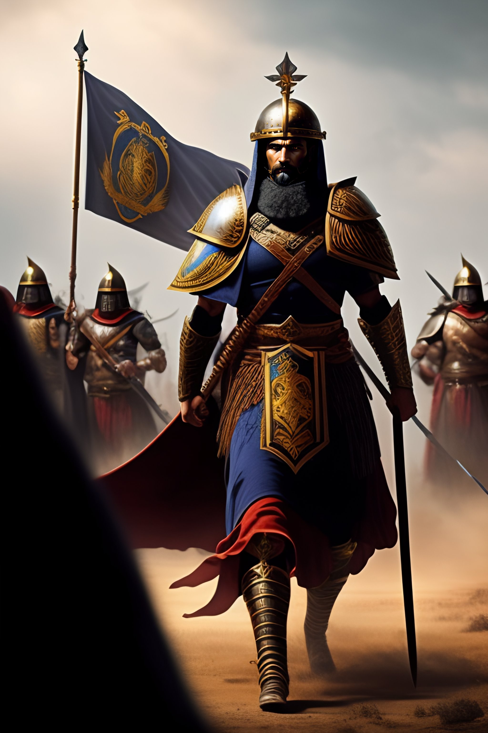 Lexica - A roman legion fighting a demon army on a battlefield covered ...