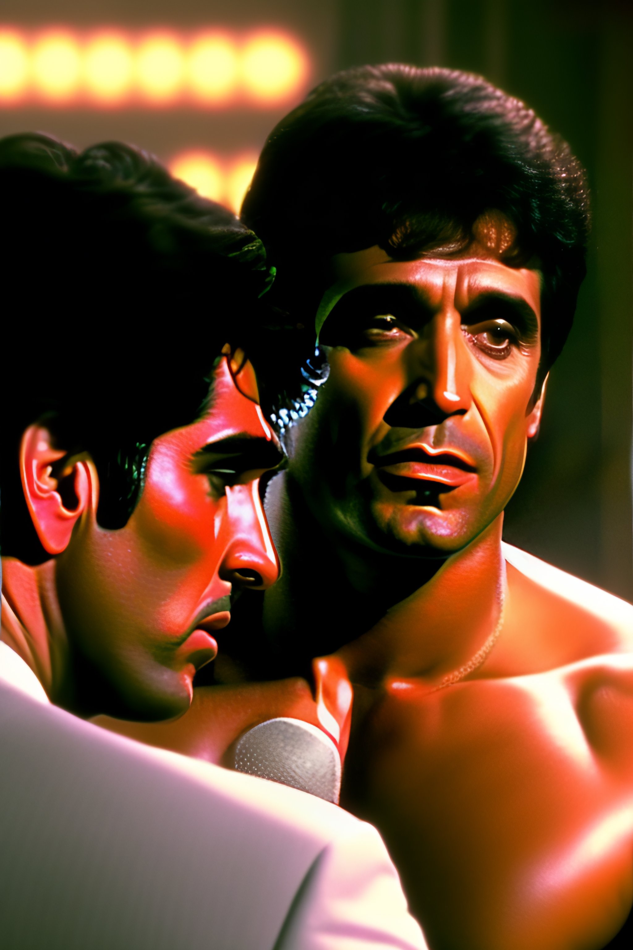 Lexica - Tony montana from movie scarface 1 9 8 3 talking with a friend ...