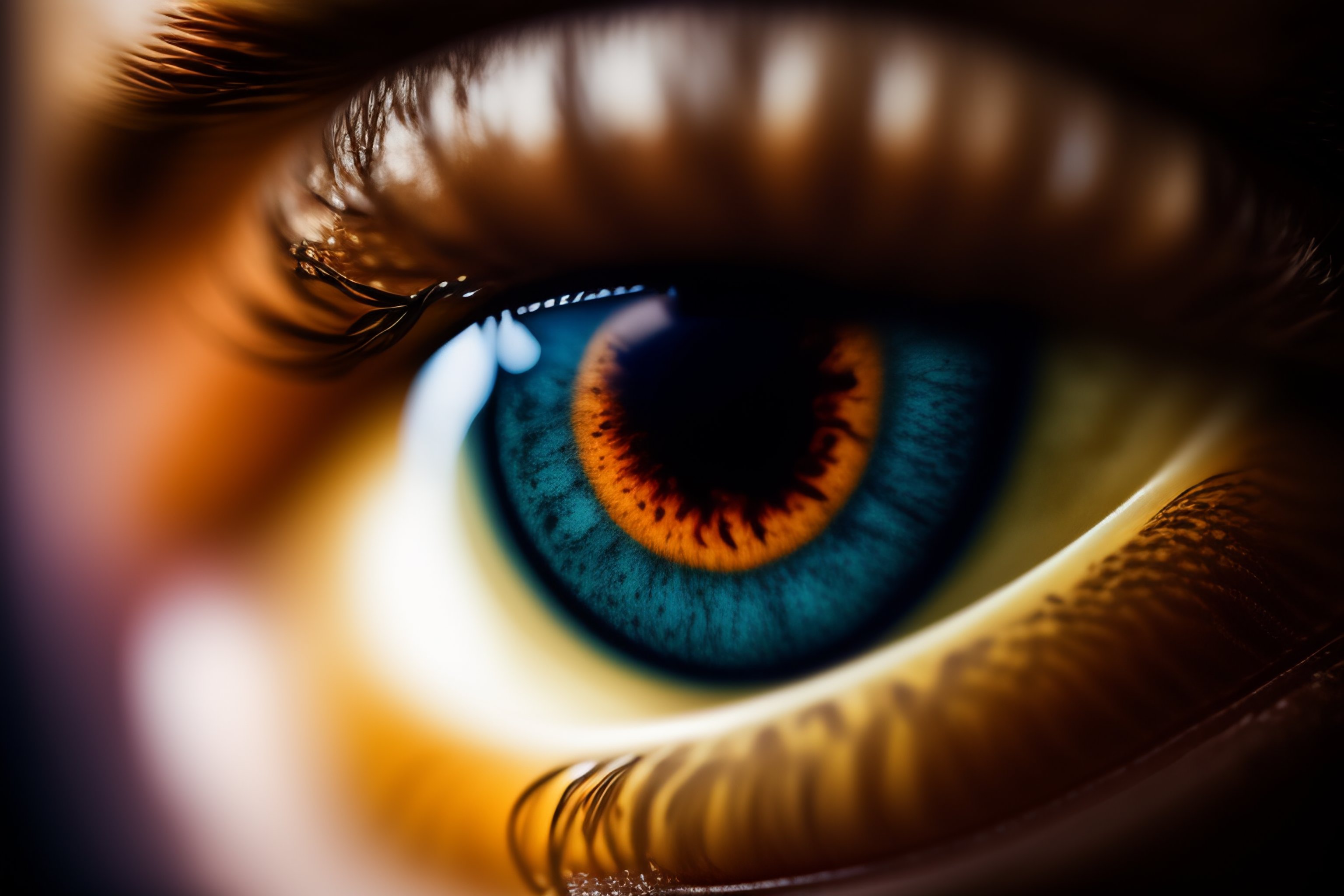 Lexica - Natural very close super close up of eye from the side