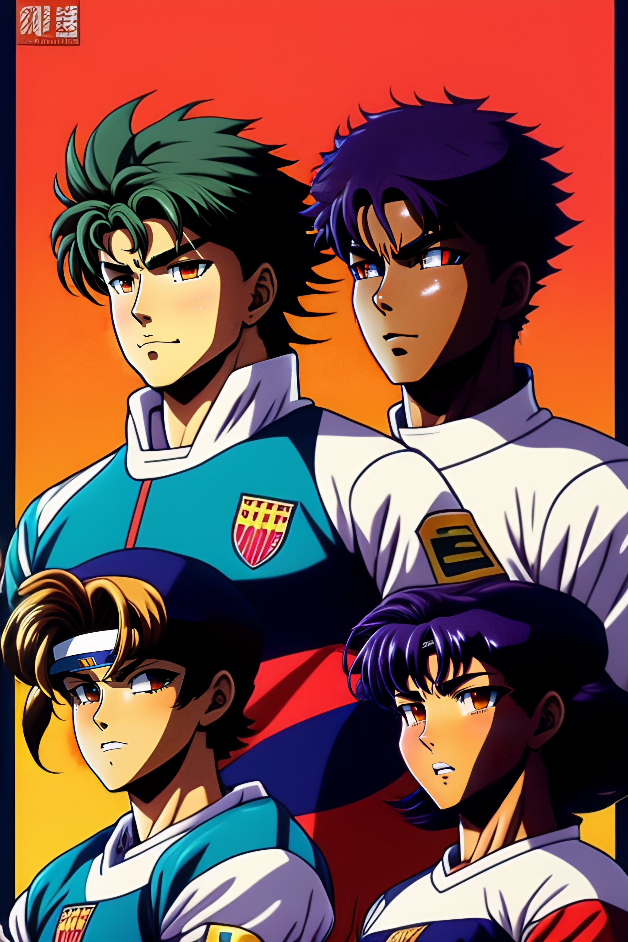 Lexica - Soccer, Vintage 90's anime style. by Shingo Araki, sci-fi ...