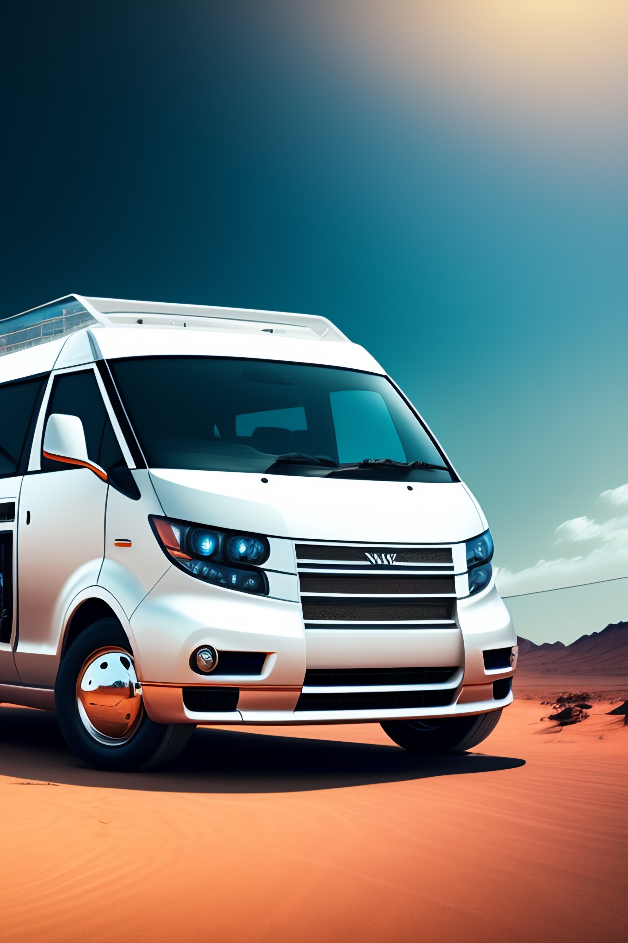 Lexica - Side view minivan, rusty and dust covered, nasa vehicle ...