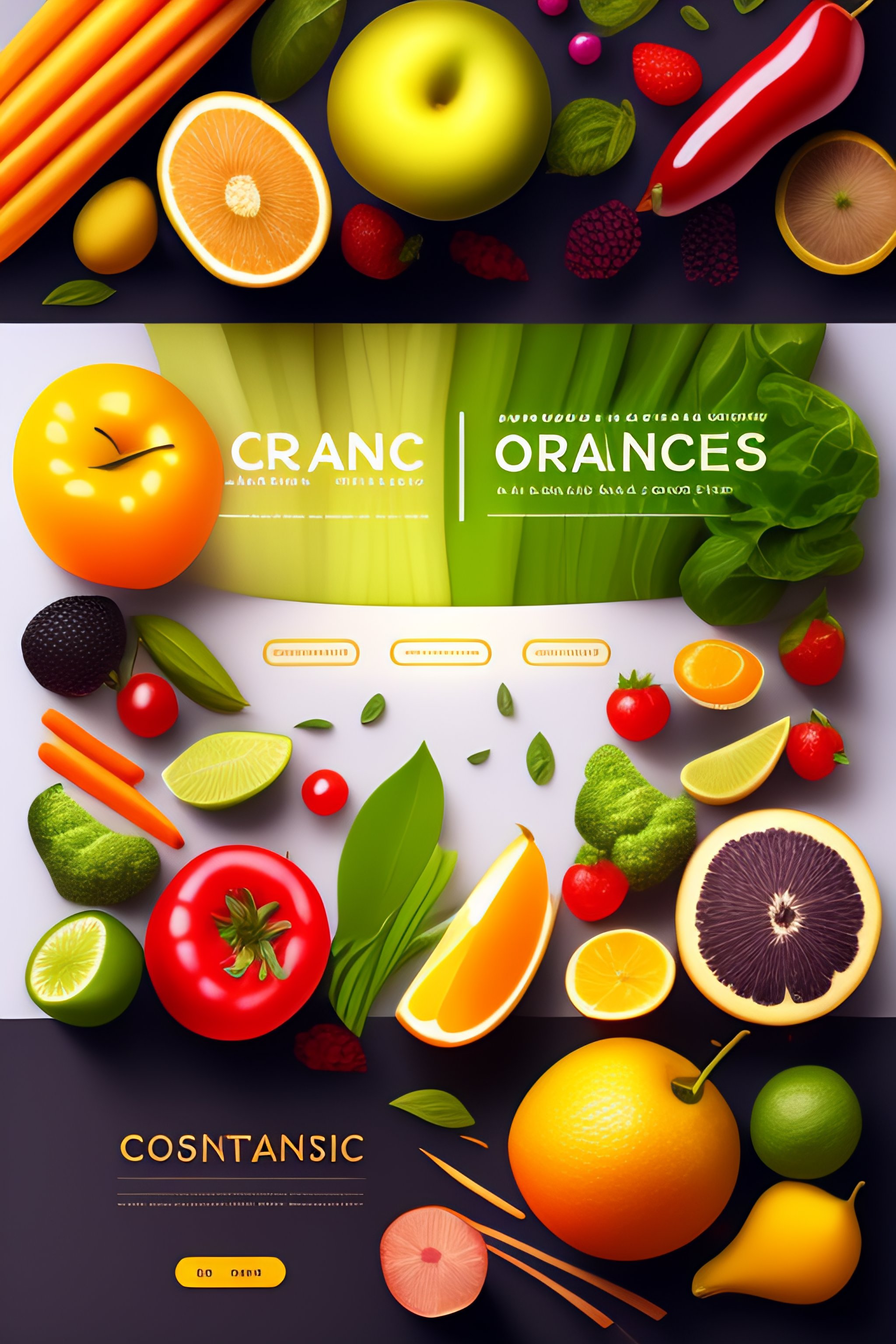 Lexica - Banner for the website with the theme: organic products