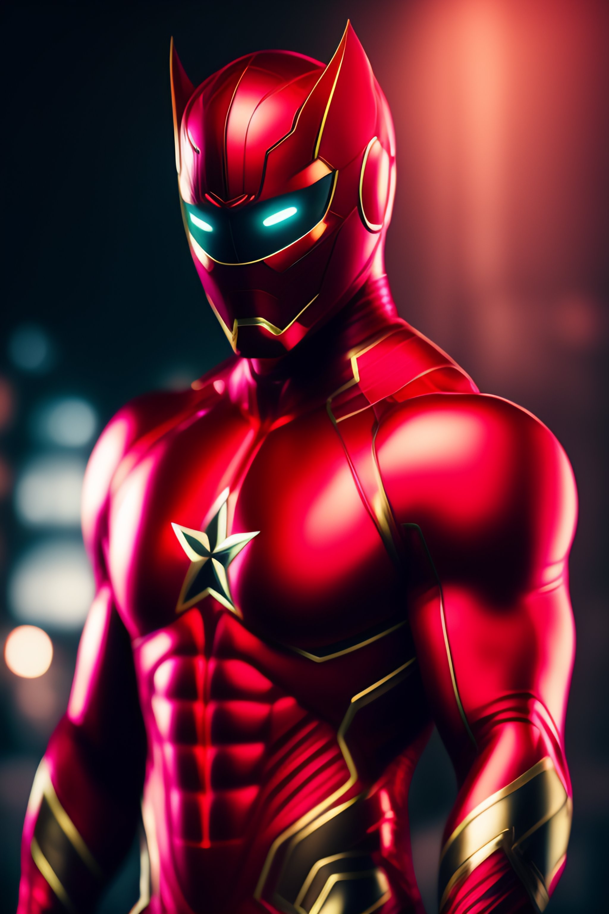 Lexica - A ultradetailed beautiful panting of a male superhero in a red ...