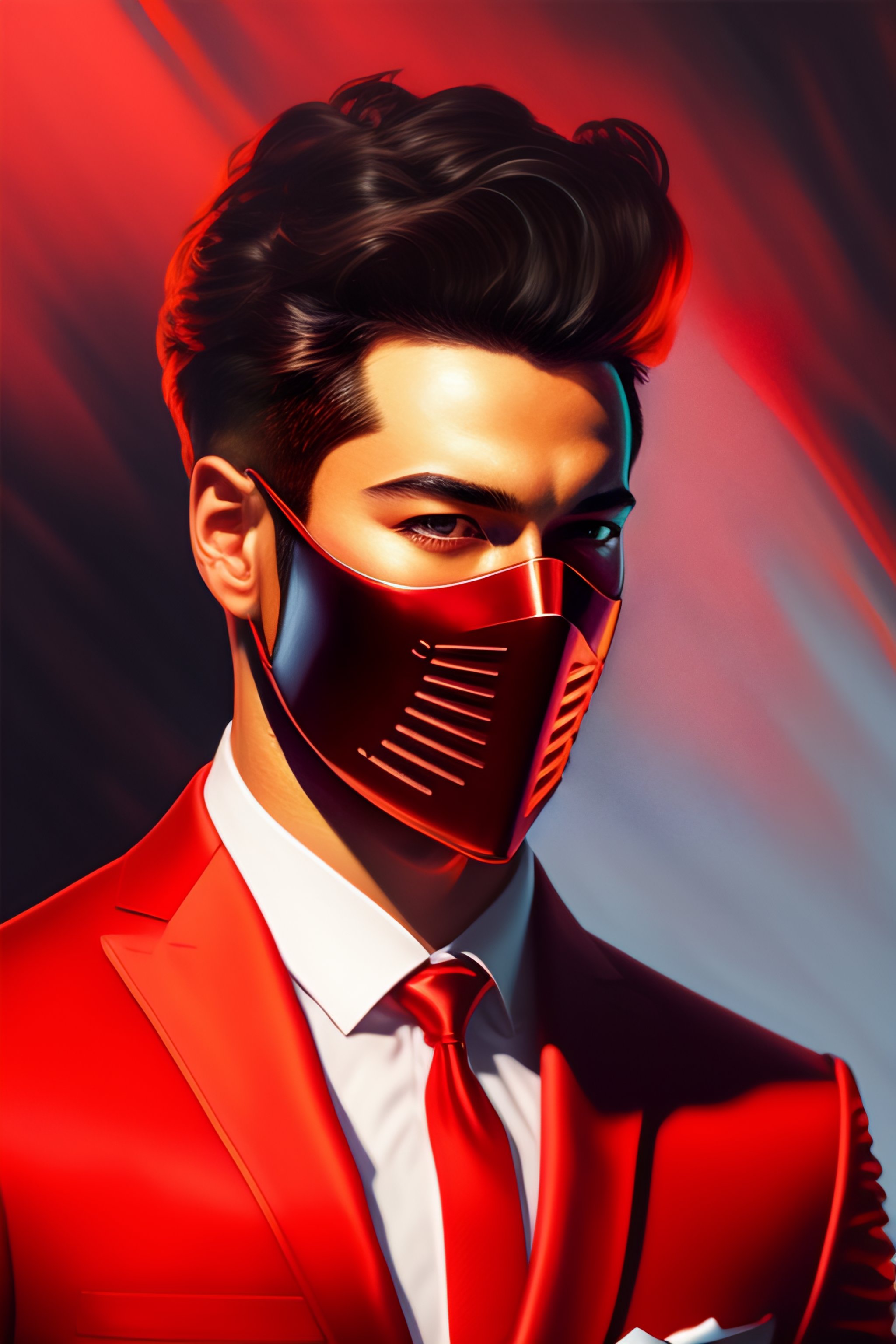 Lexica - A ultradetailed beautiful panting of a male superhero in a red ...