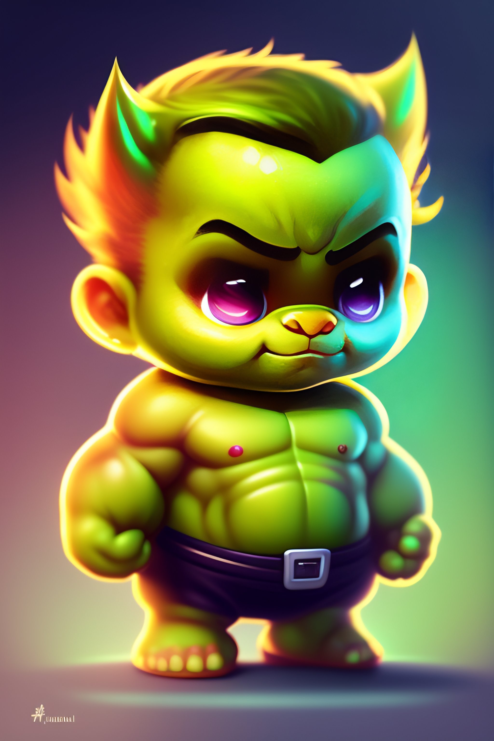 Lexica - Cute and adorable cartoon hulk baby, fantasy, dreamlike ...