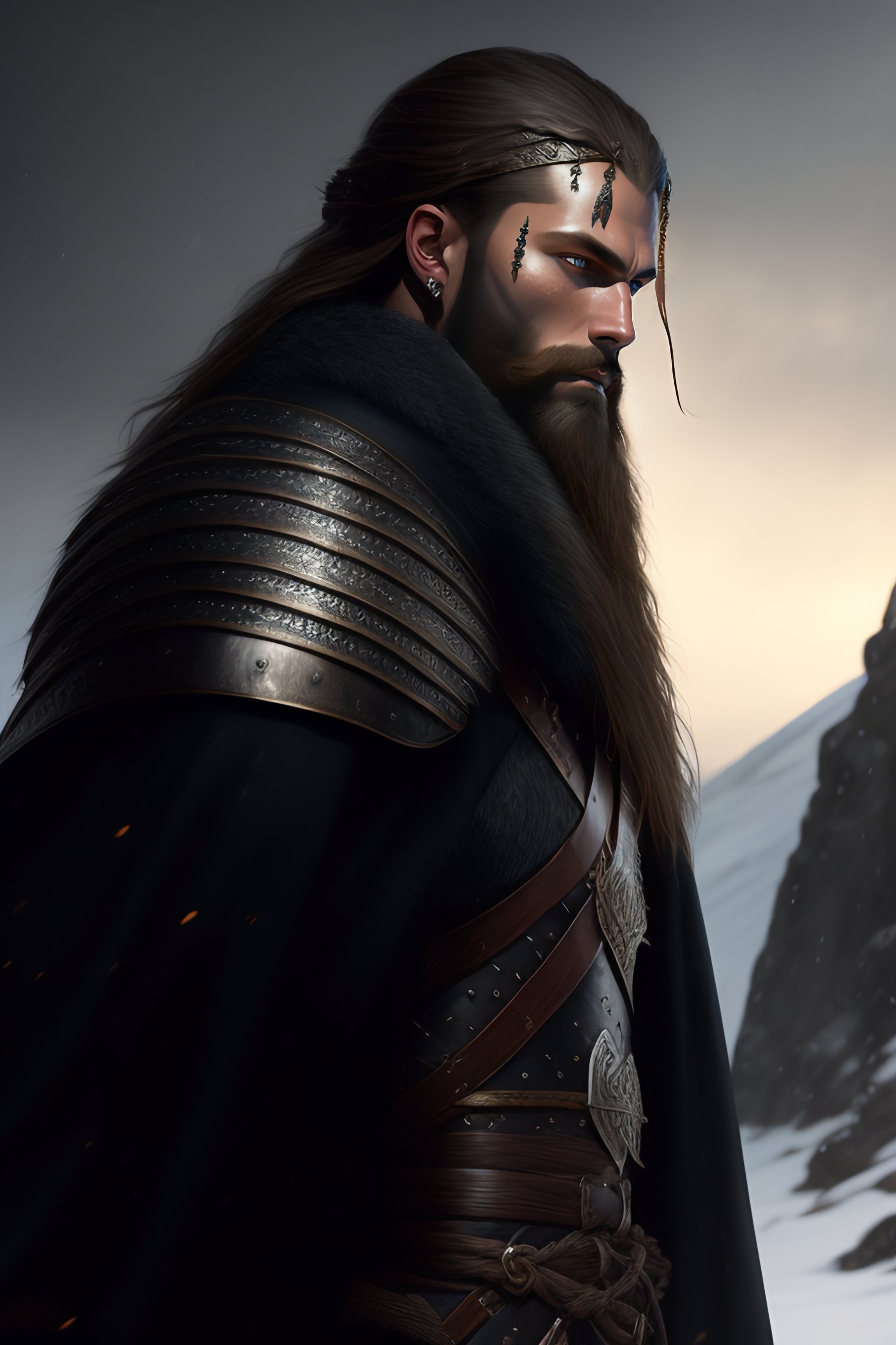 Lexica - Medieval portrait of a viking warrior man mercenary wearing ...