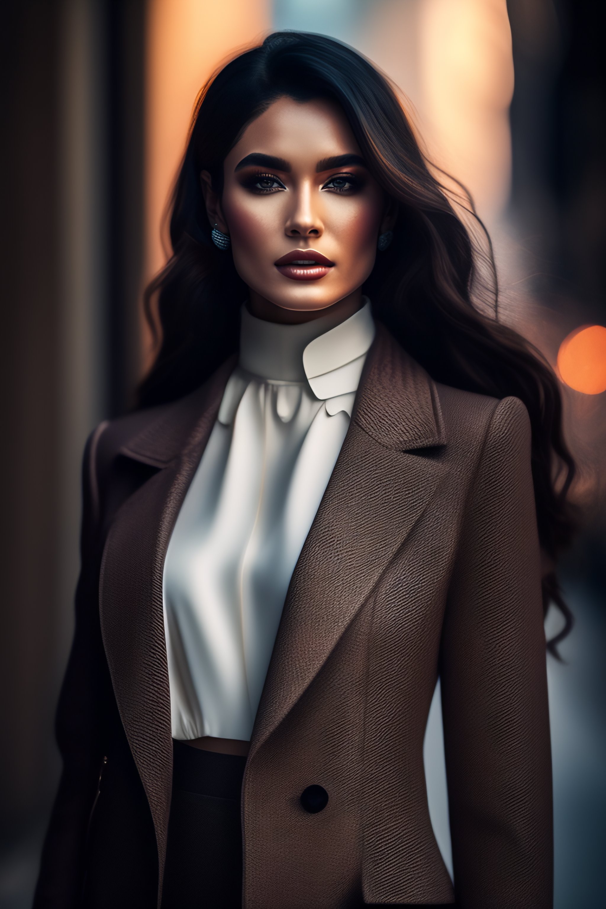 Lexica - Ultra hd! editorial, female model, poster, structured outfit ...