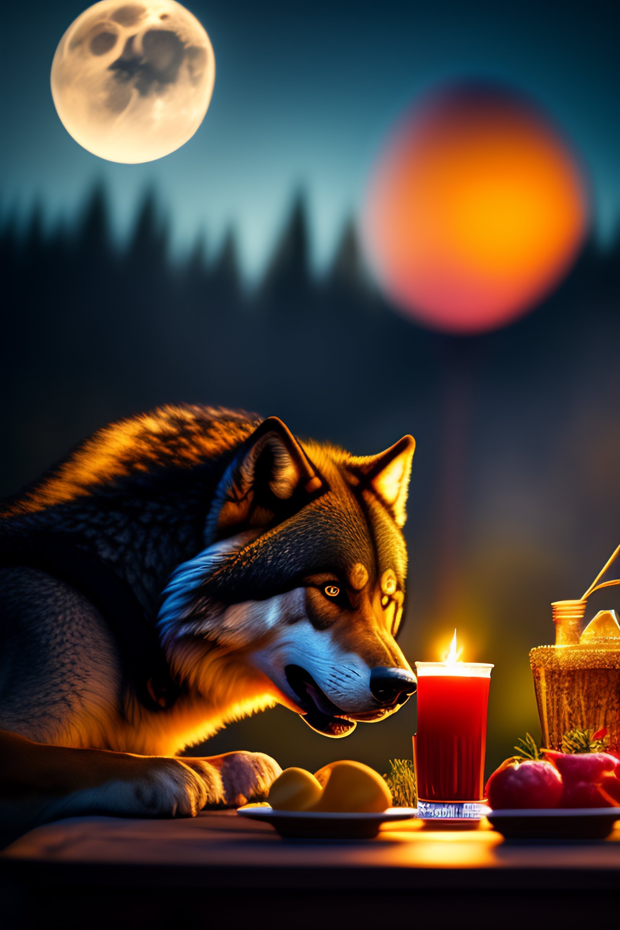 Lexica - Country kindergarten werewolf party , eating realistic free ...