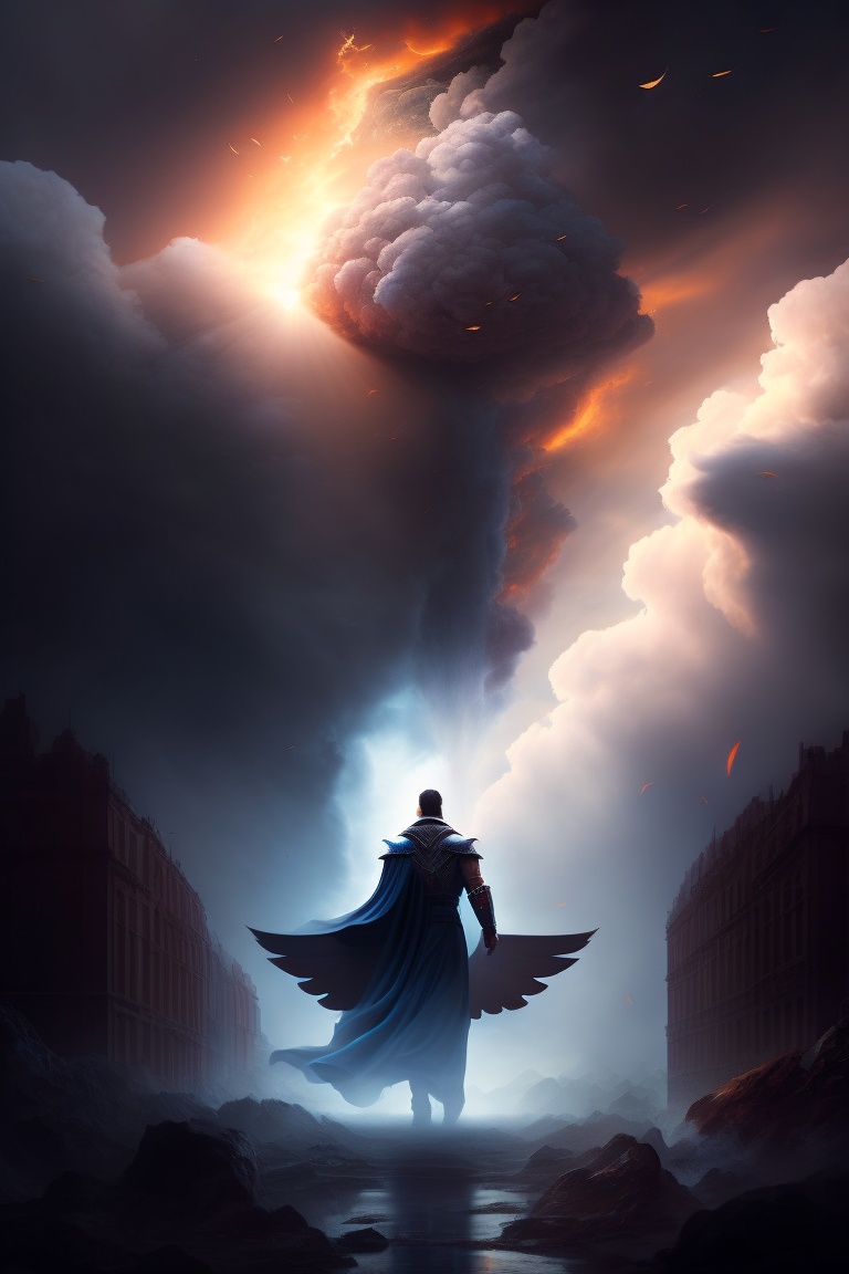 Lexica - 1000 angel in a white cloud falling in the background, angels ...