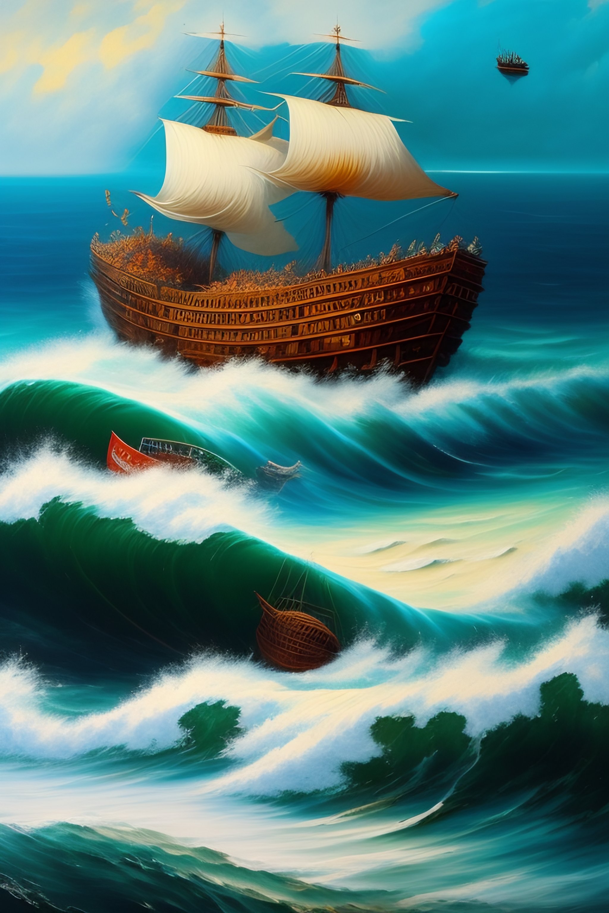 Lexica - This painting depicts a dramatic scene in which a group of ...