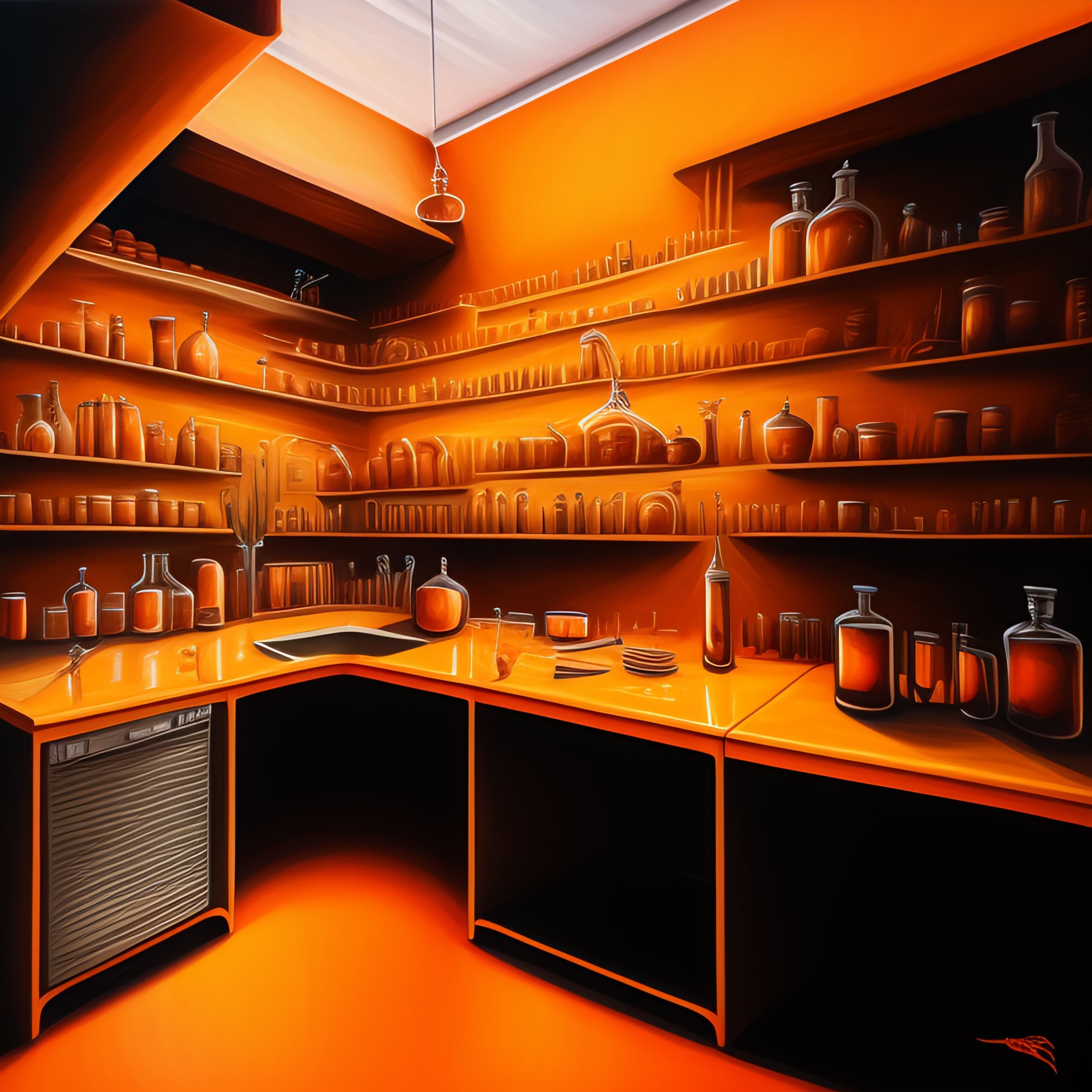 Lexica - Messy hand-drawn painting of a chaotic laboratory. surrealism ...