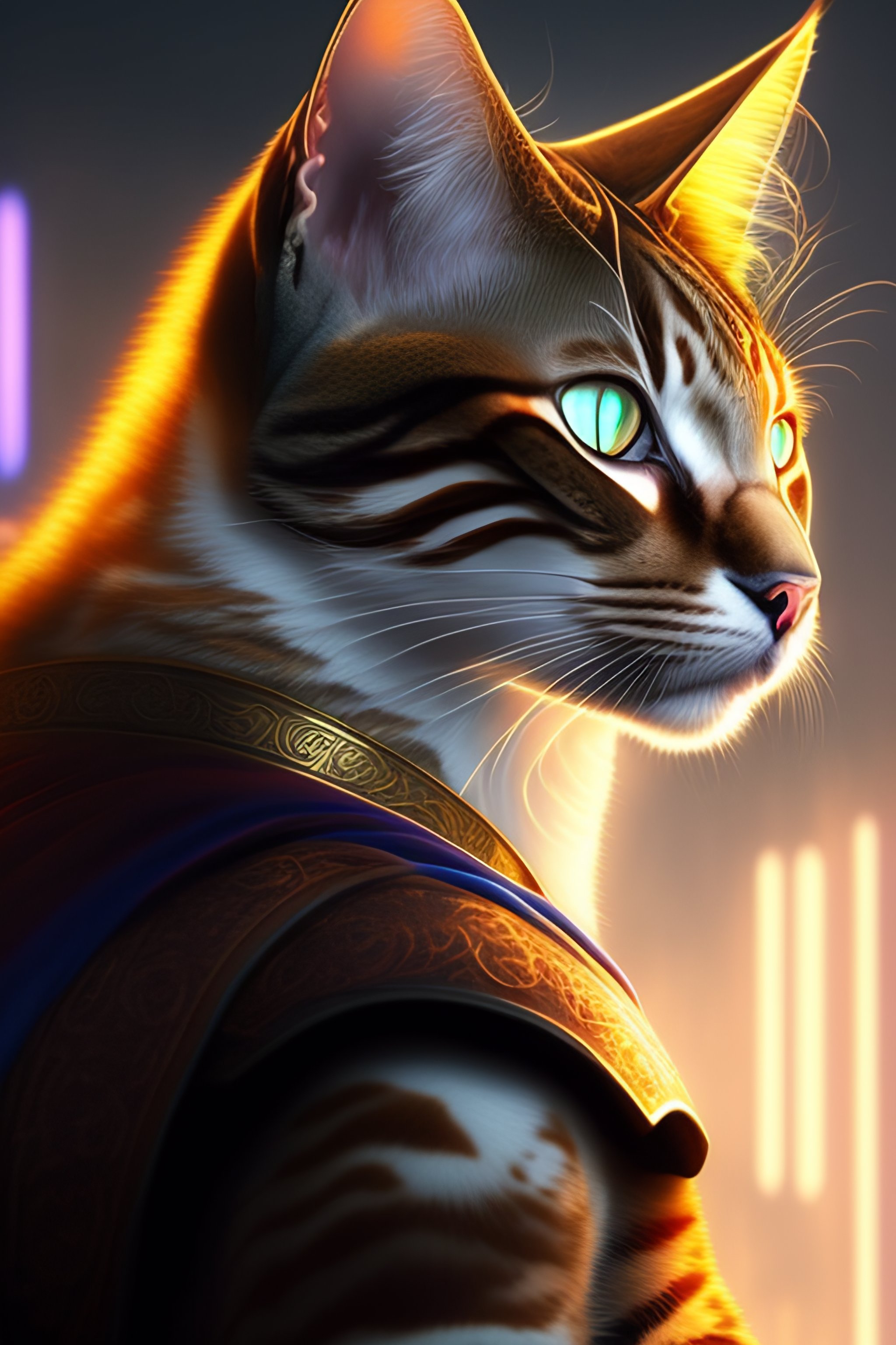 Lexica - A feline thor, realist, cyberpunk
