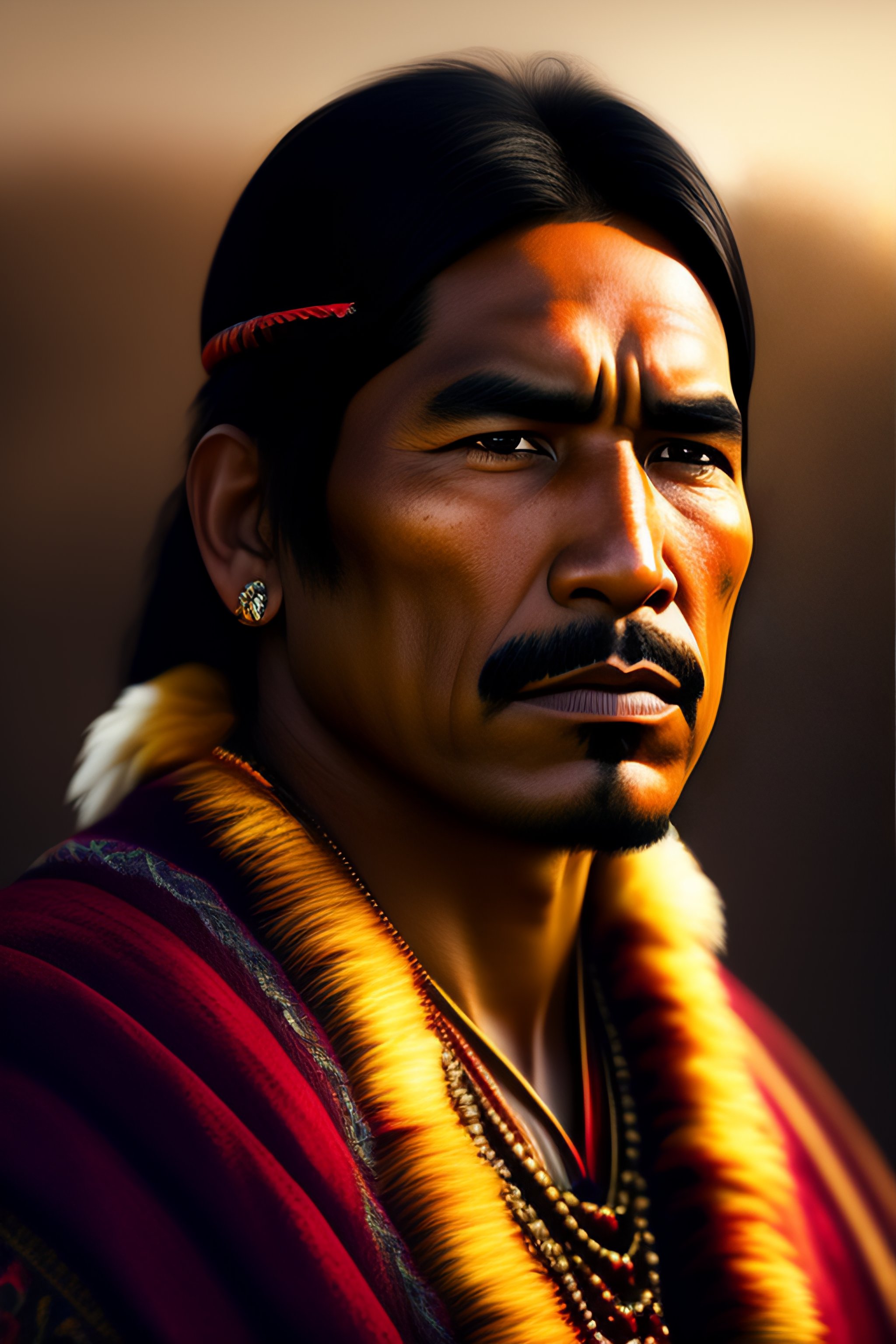Lexica - A male portrait of an apache indigen like pixar movied