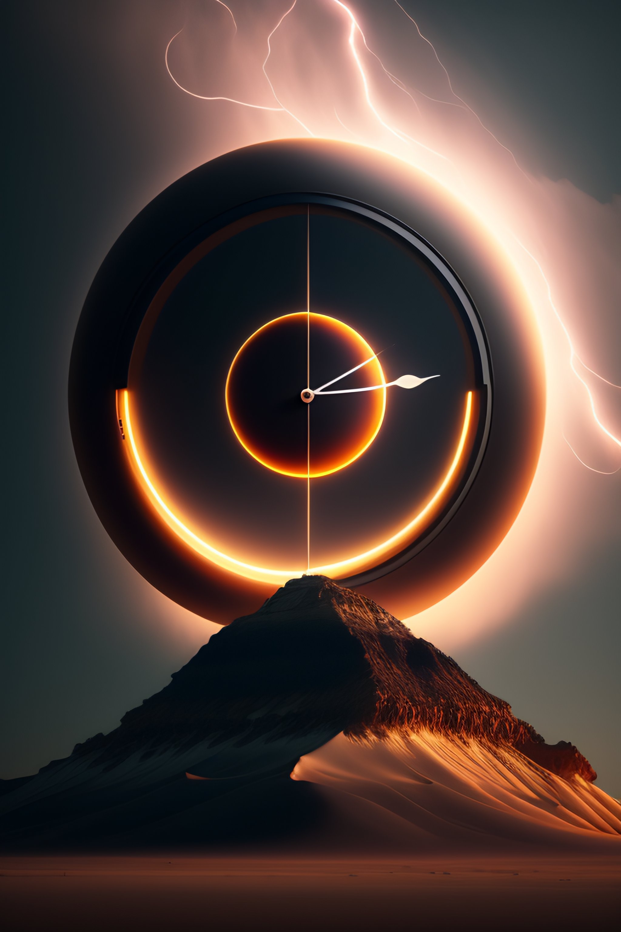 Lexica - A clock which shows its time through planets,8k, realistic ...