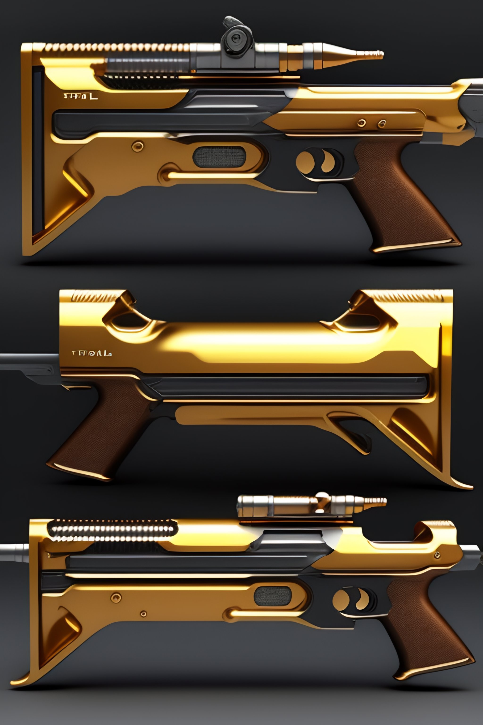 Lexica - Metalic sharp assault rifle design