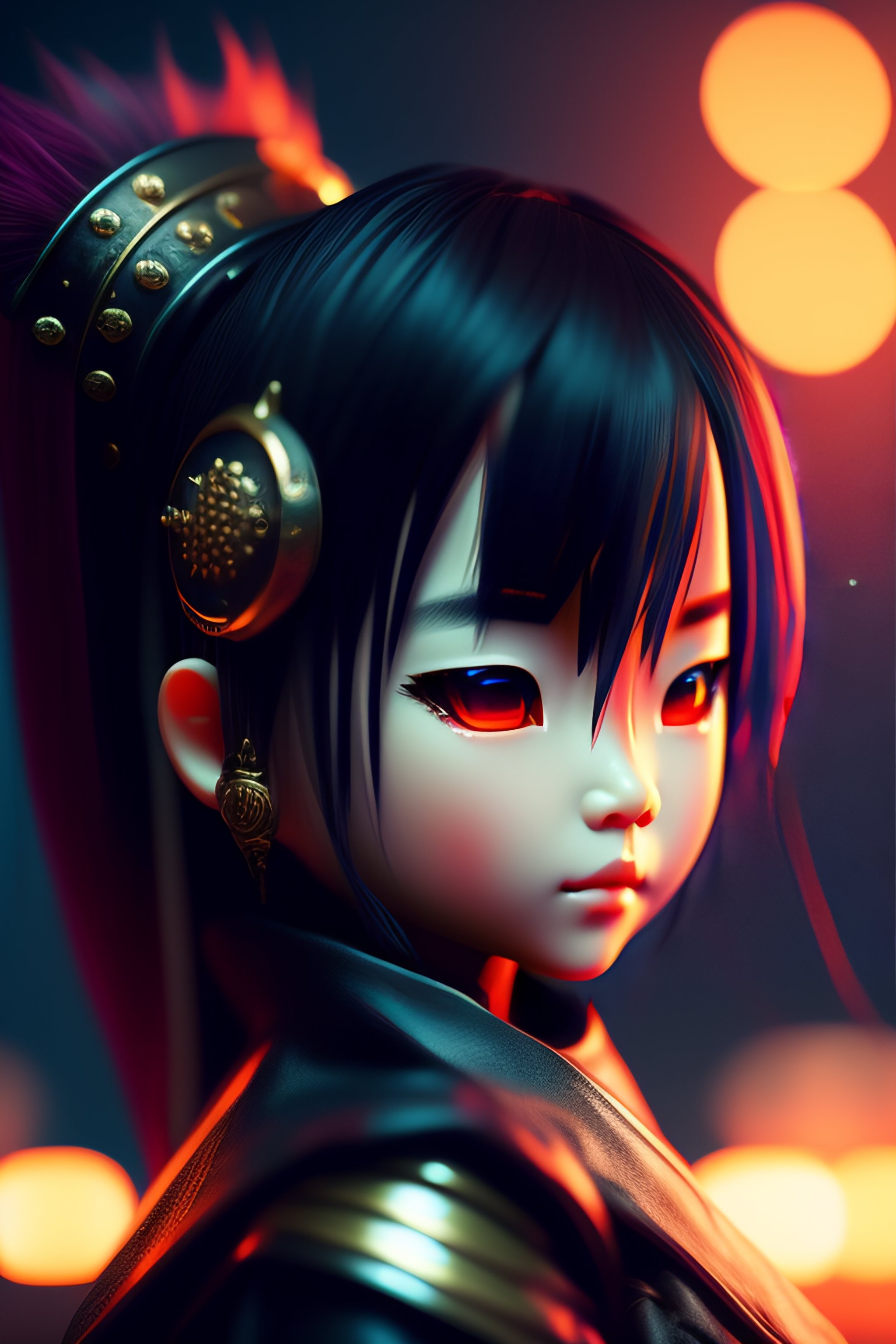 Lexica - Cyberpunk samurai chibi, cinematic lighting, horror, ultra ...