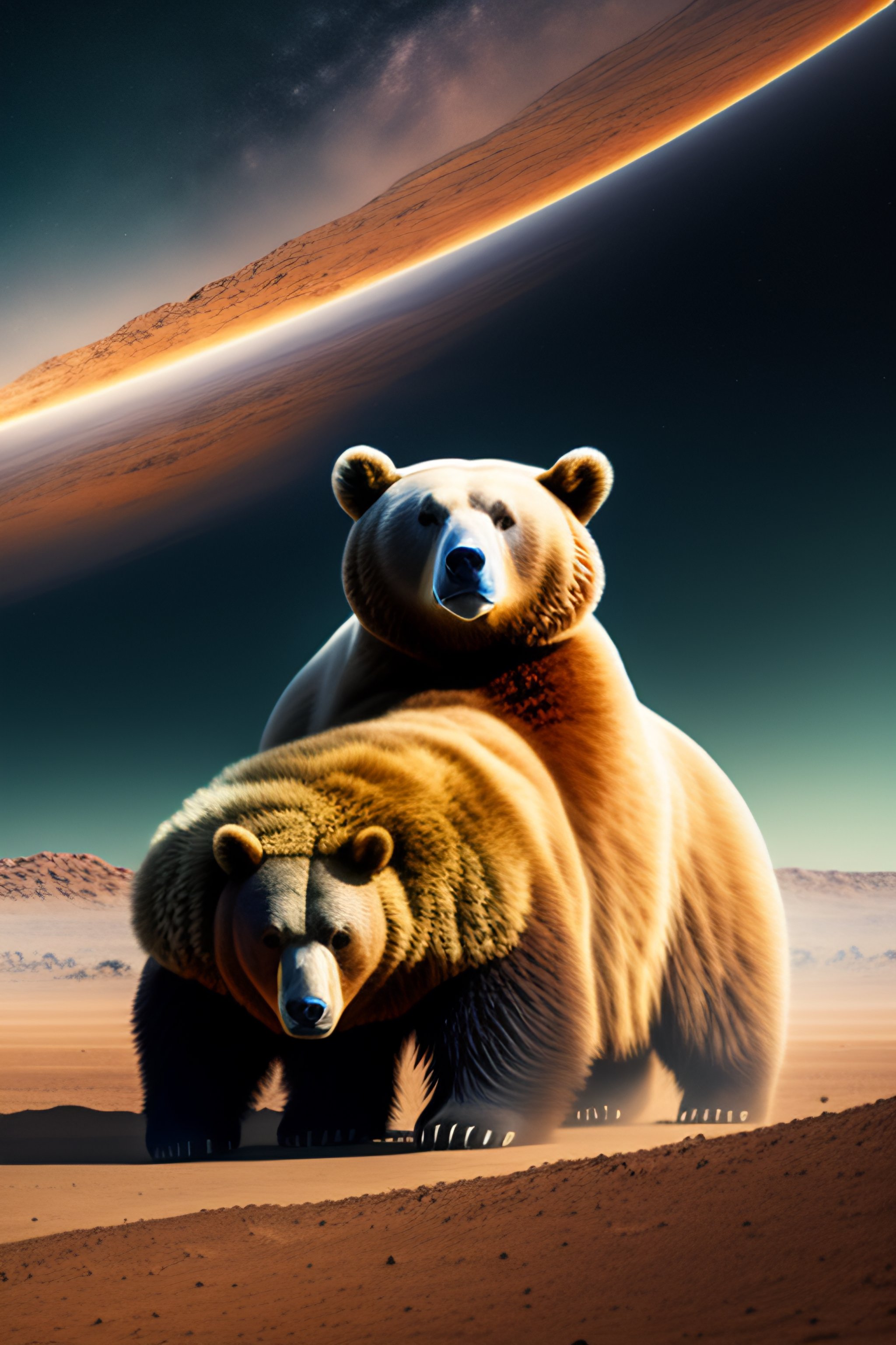 Lexica - Elon musk on bear on mars