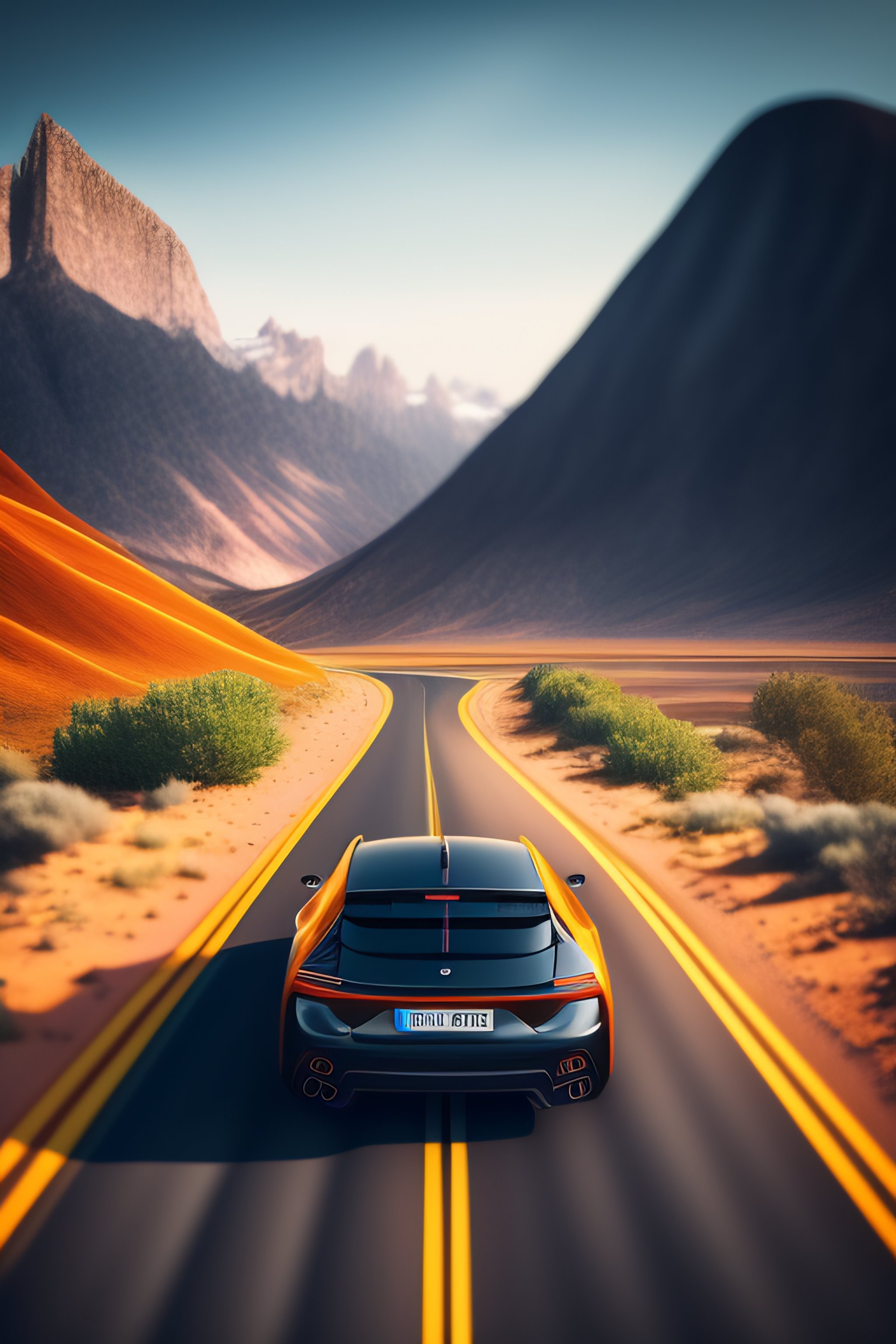 Lexica - 4k quality 3d render illustration of minimalistic car in the ...