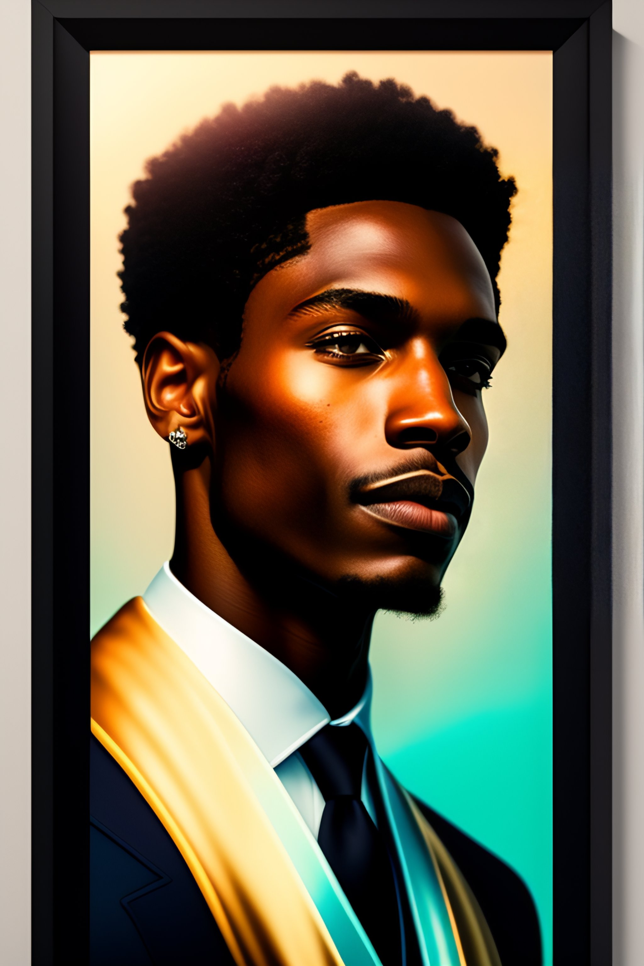 Lexica - Portrait of a handsome young black airline pilot