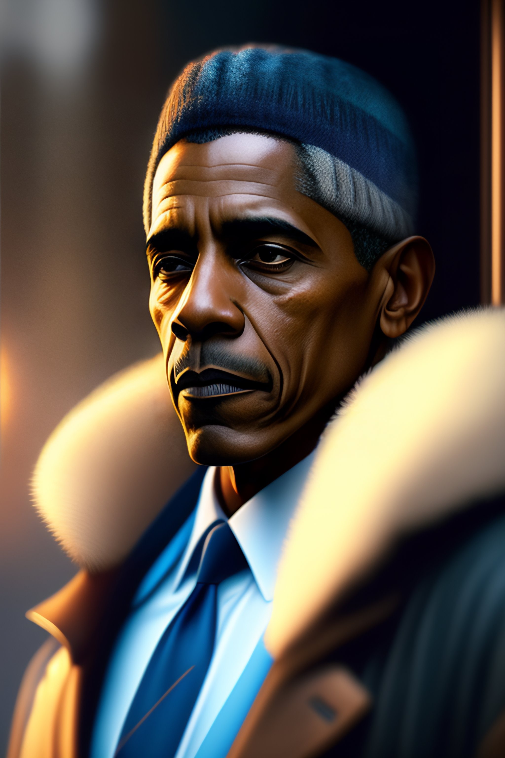 Lexica - An exhausted industrialist coat wearing barrack obama as Gendo ...
