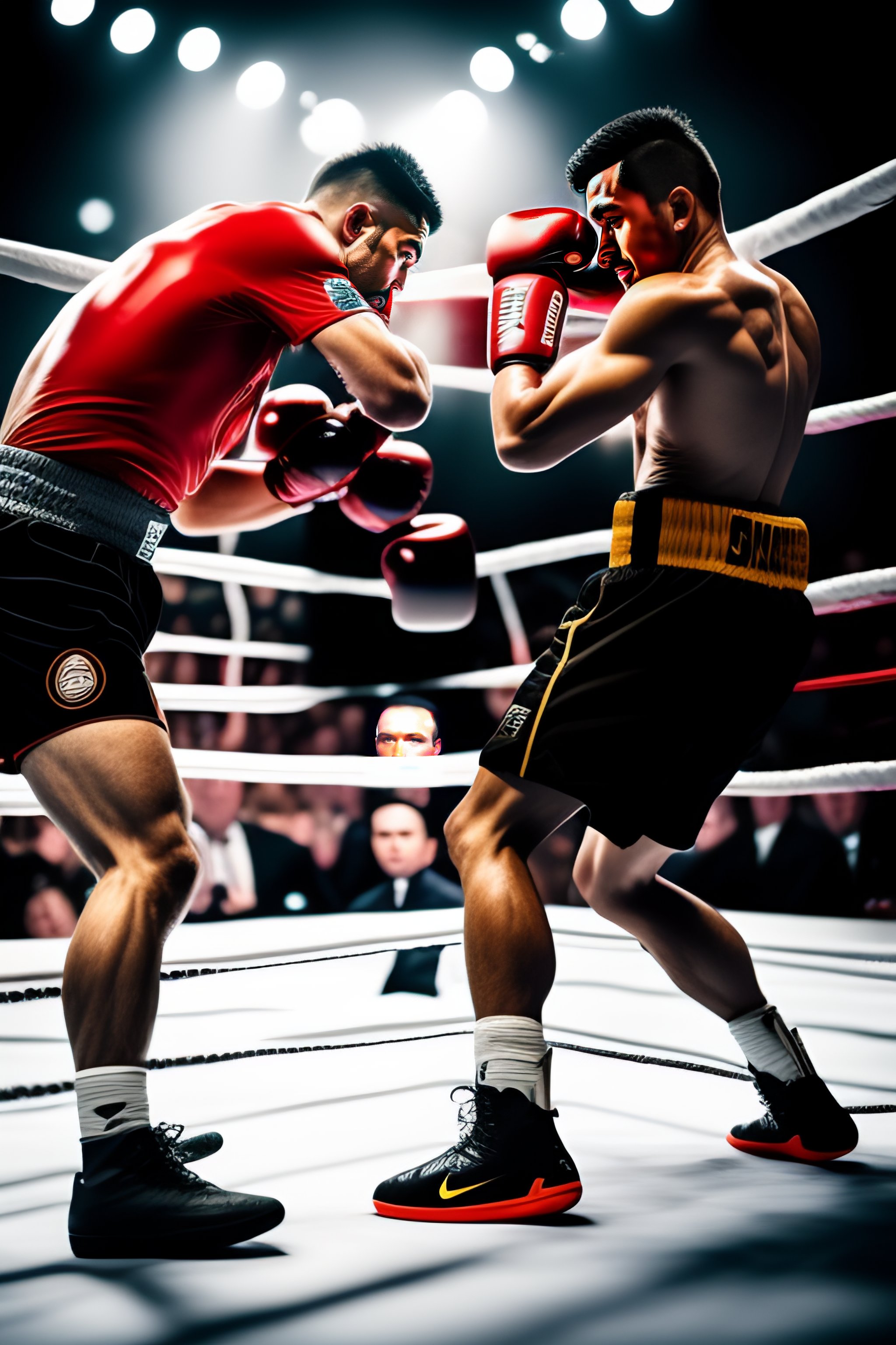 Lexica - Photographer boxer in the ring against videographer