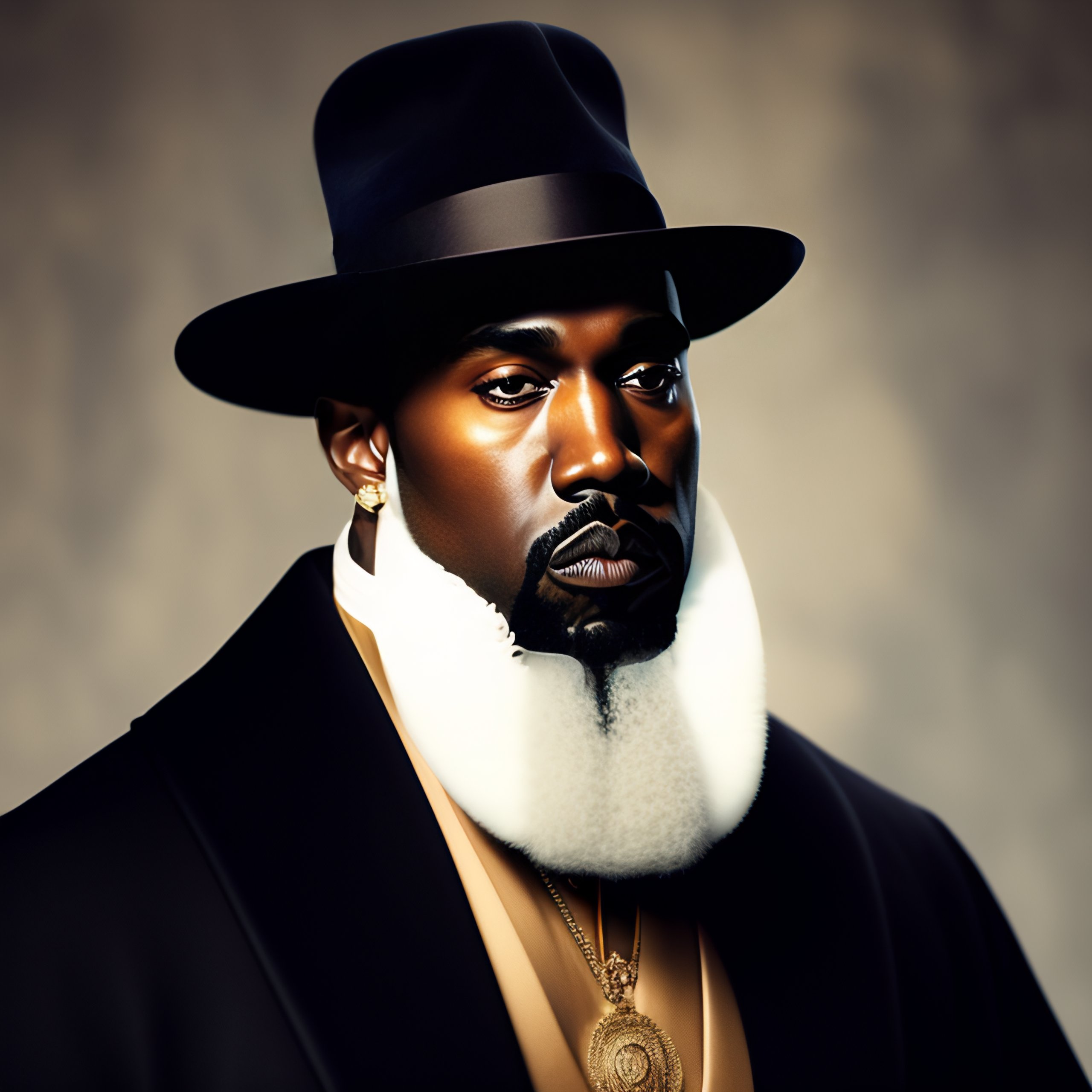 Lexica - Kanye west as jewish rabbi, long black beard, black clothes ...
