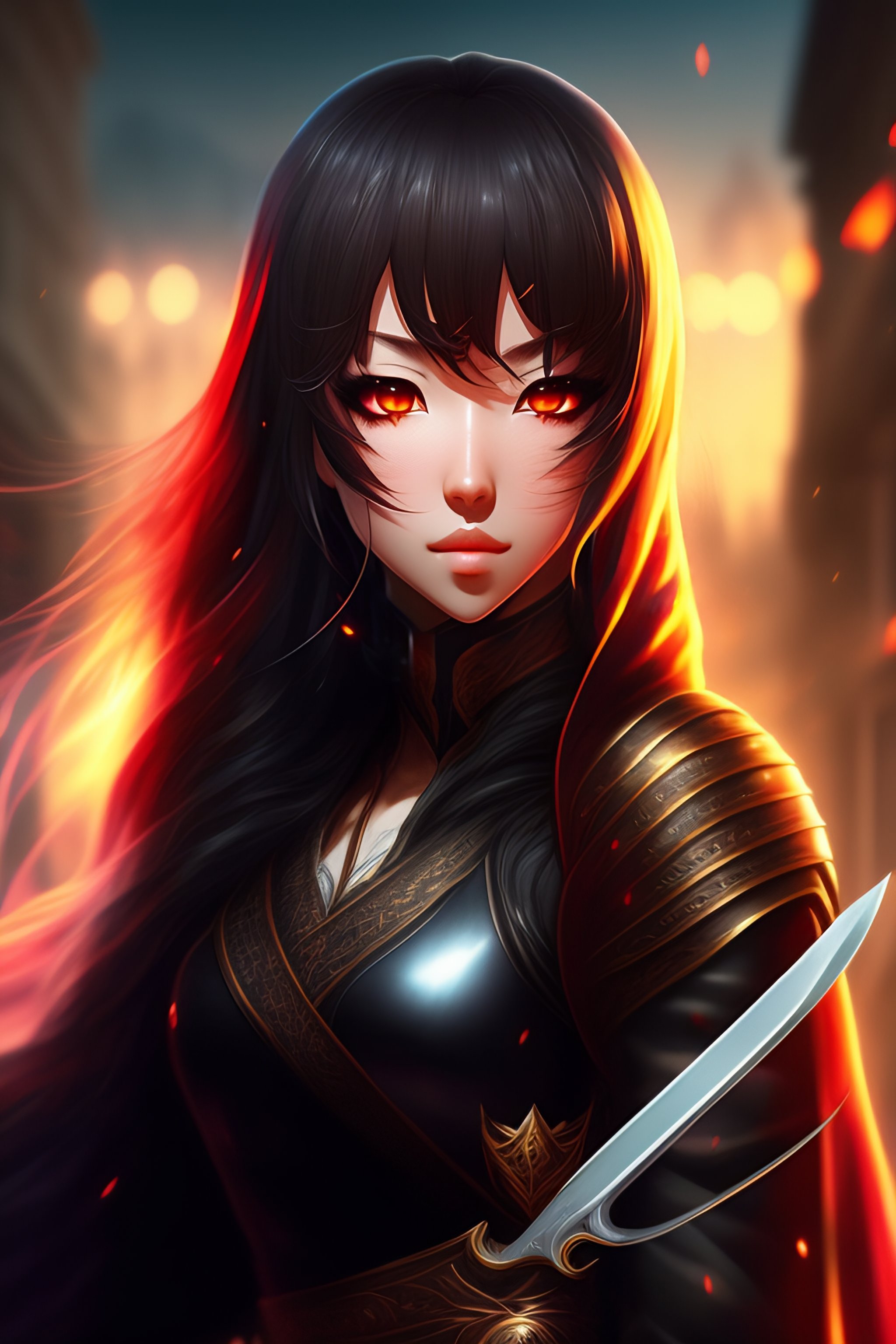 Lexica - Anime assasin with 2 knives