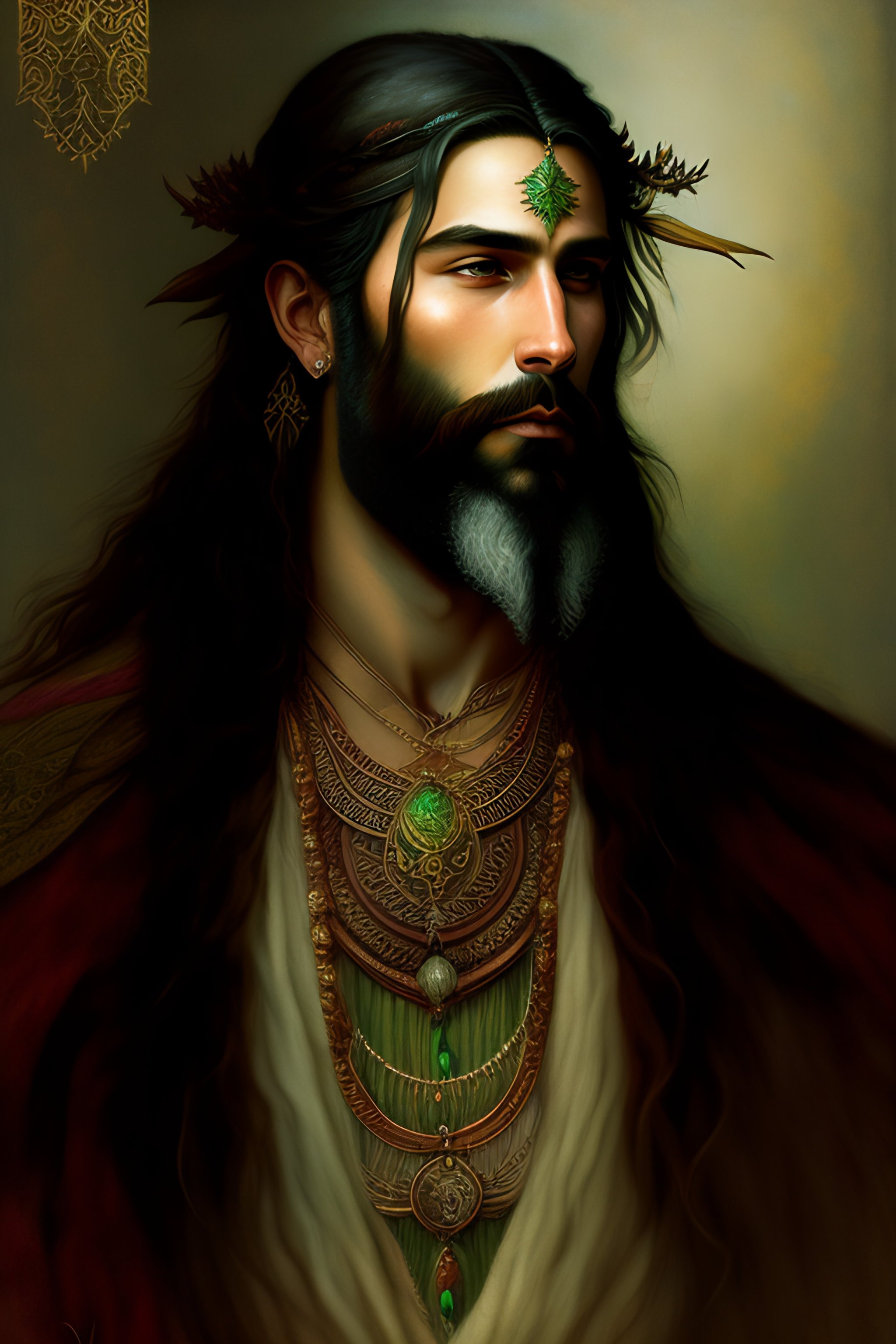 Lexica - Art by Arthur Rackham, druid, young bearded man, beast ...