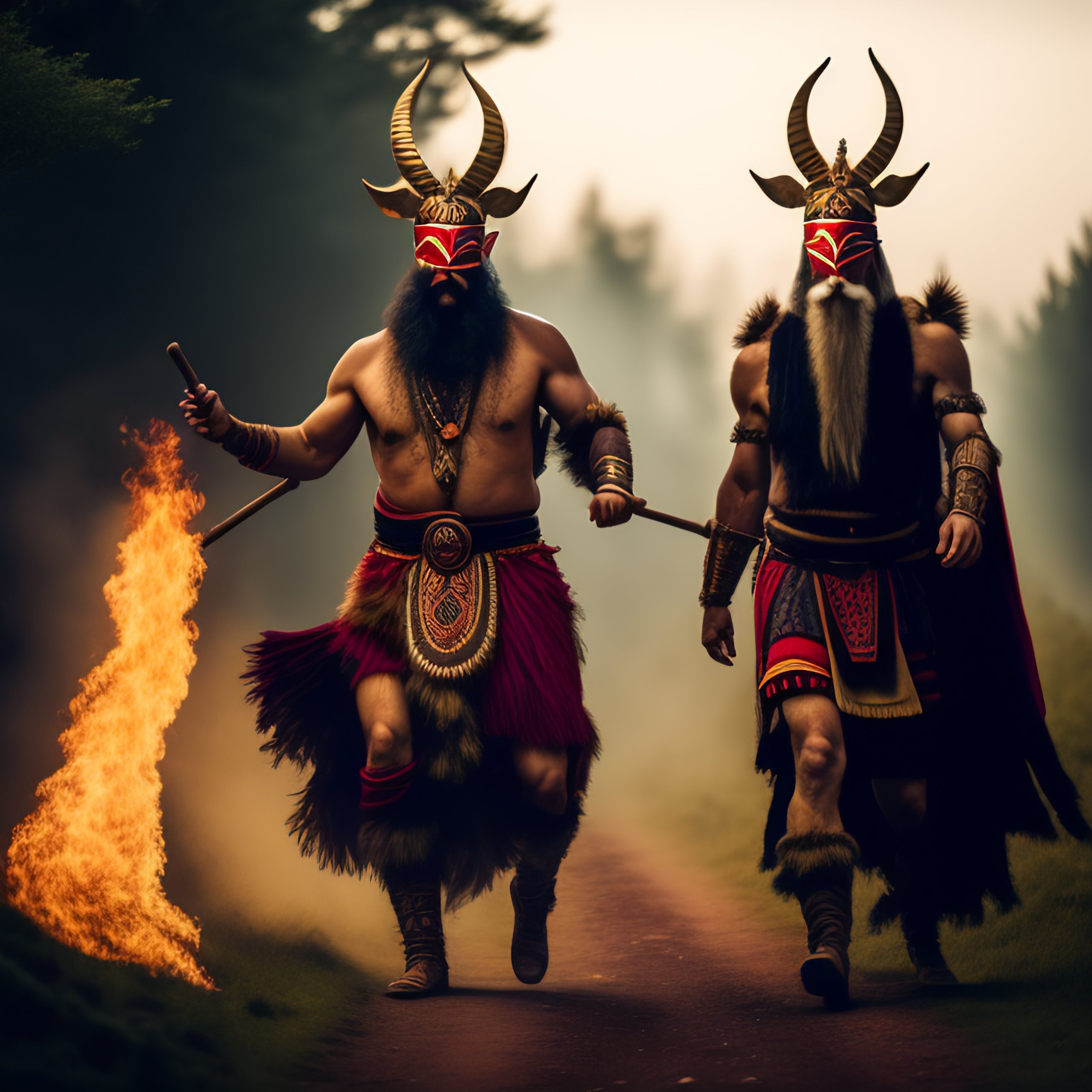 Lexica - Balkan druid like masked people with horns and in tribal ...