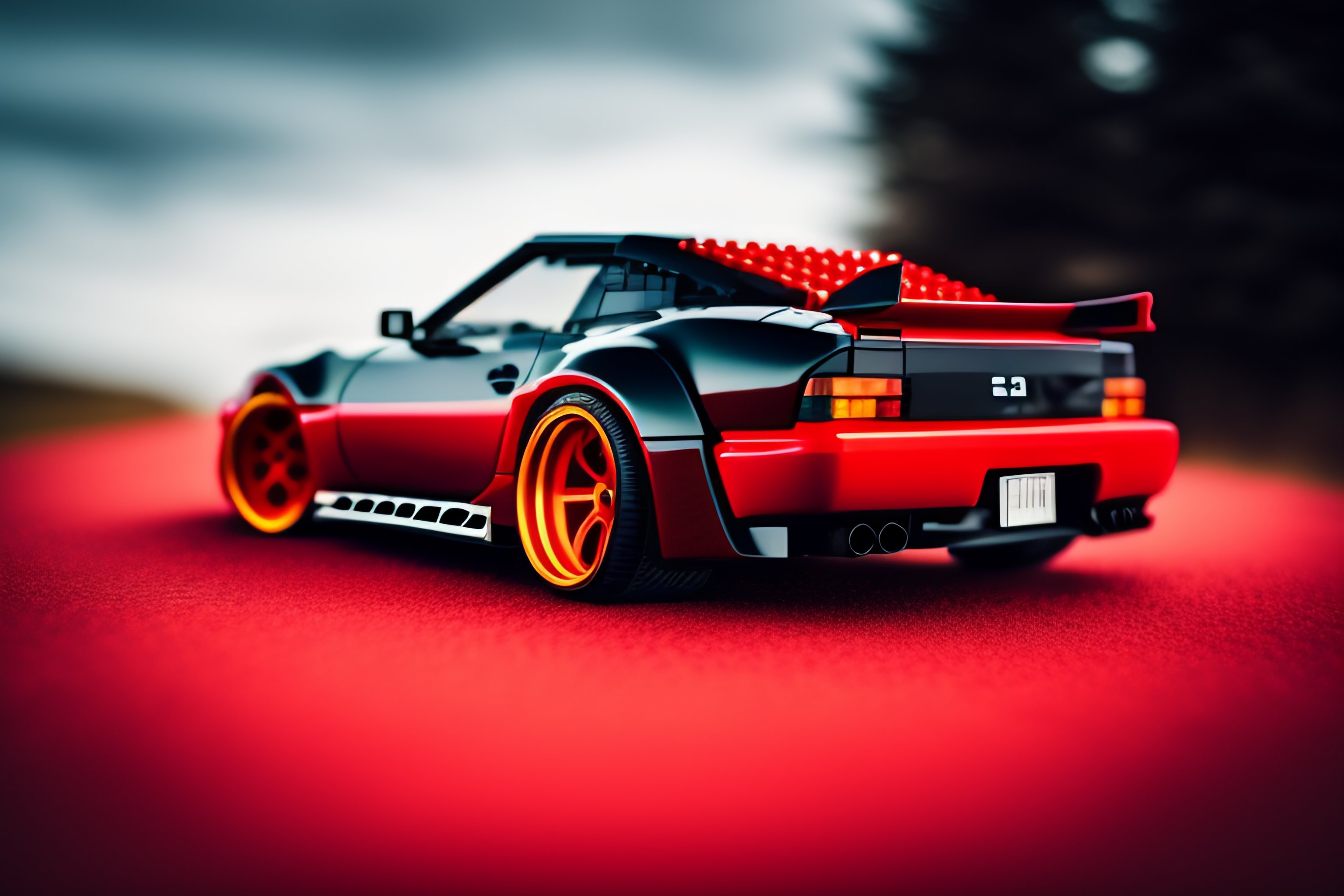 Lexica - Lego toyota supra, photography, red, on a track, hasselblad ...