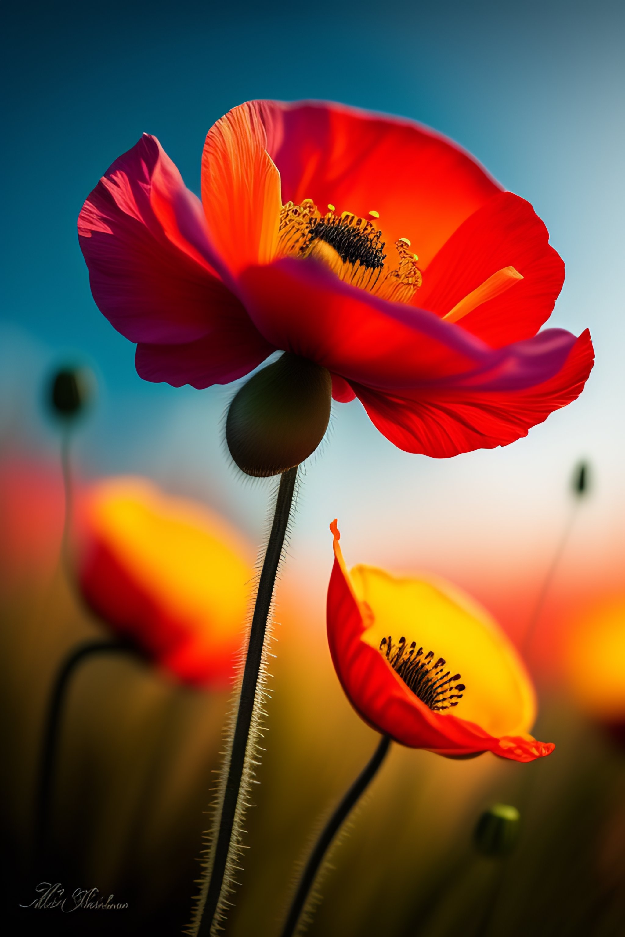 Lexica - Poppy flower painting