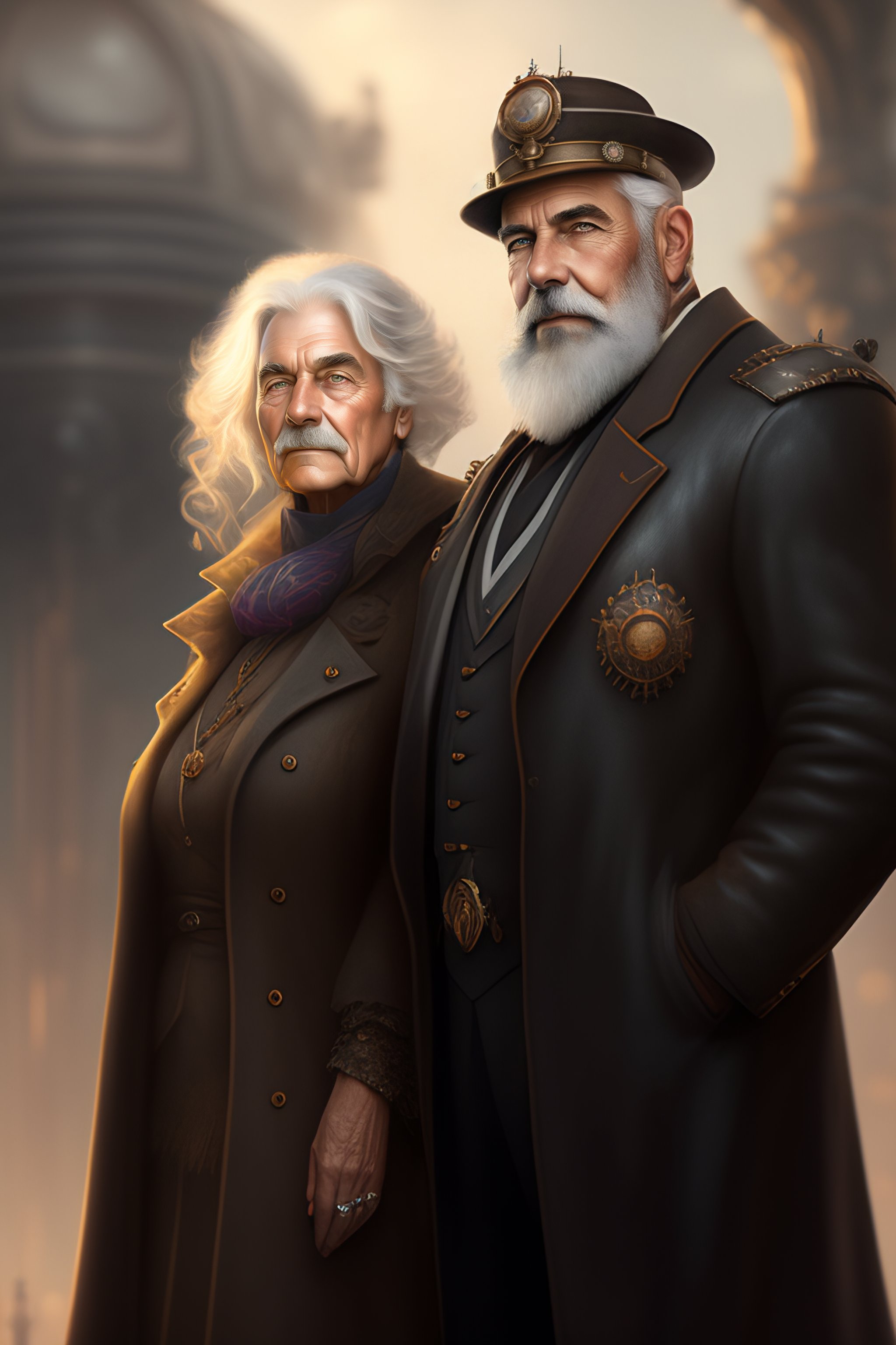 Lexica - Beautiful, stunning, attractive, portrait of an older steam ...