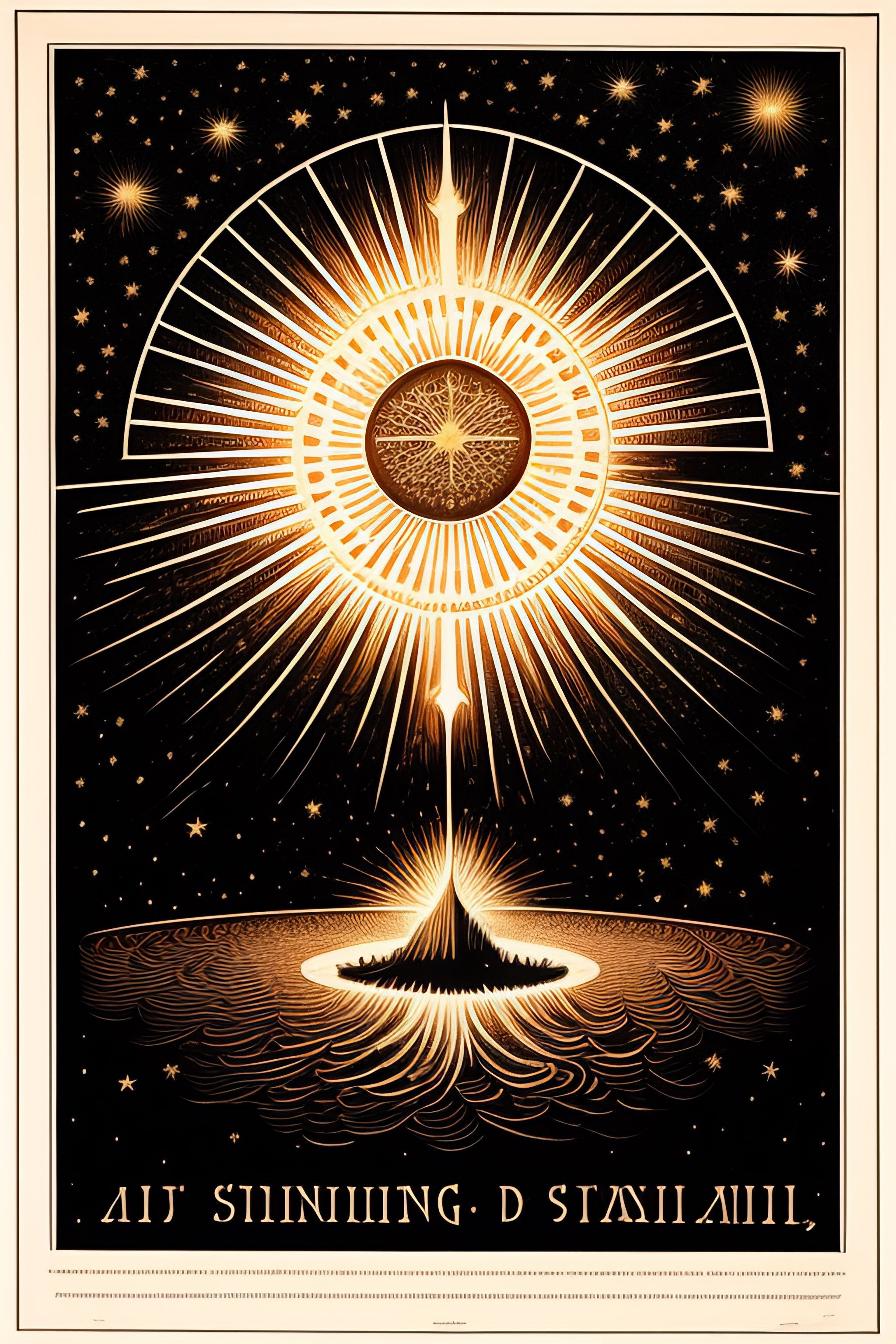 Lexica - A beautiful and detailed woodcut of a burning star falling ...