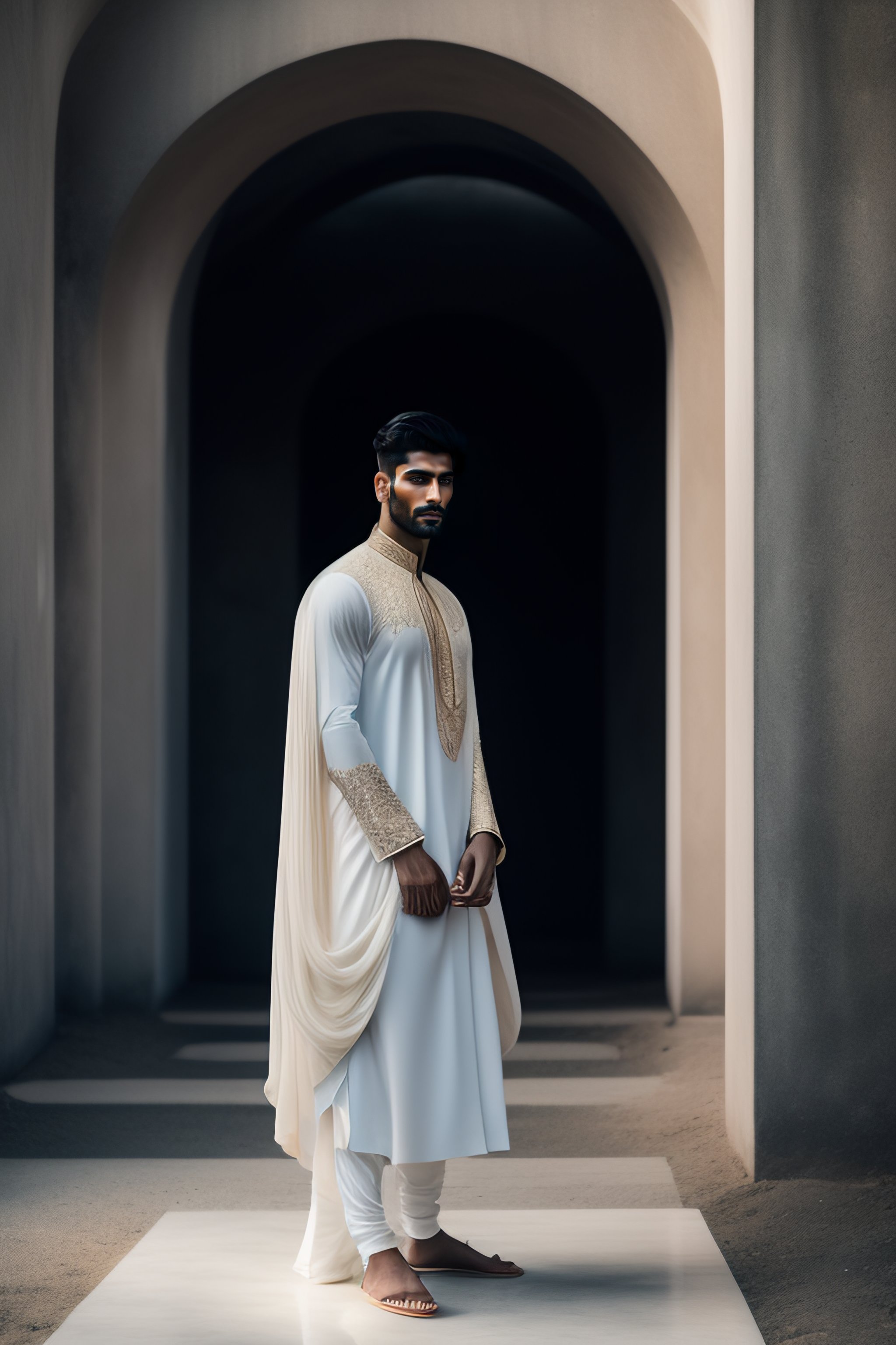 Lexica - Portrait of haute couture beautiful pakistani male fashion ...