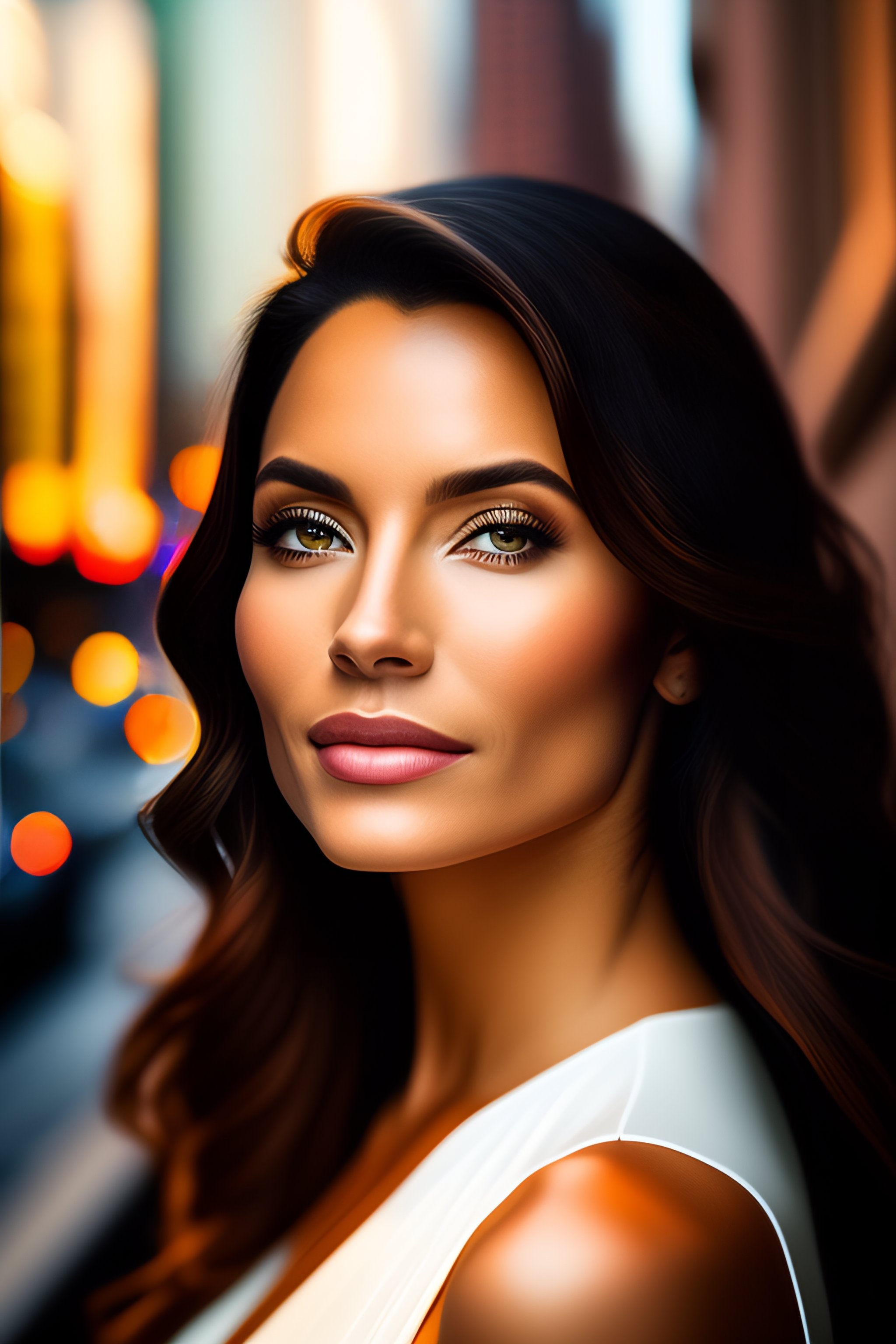 Lexica - Portrait of a beautiful lady in new York