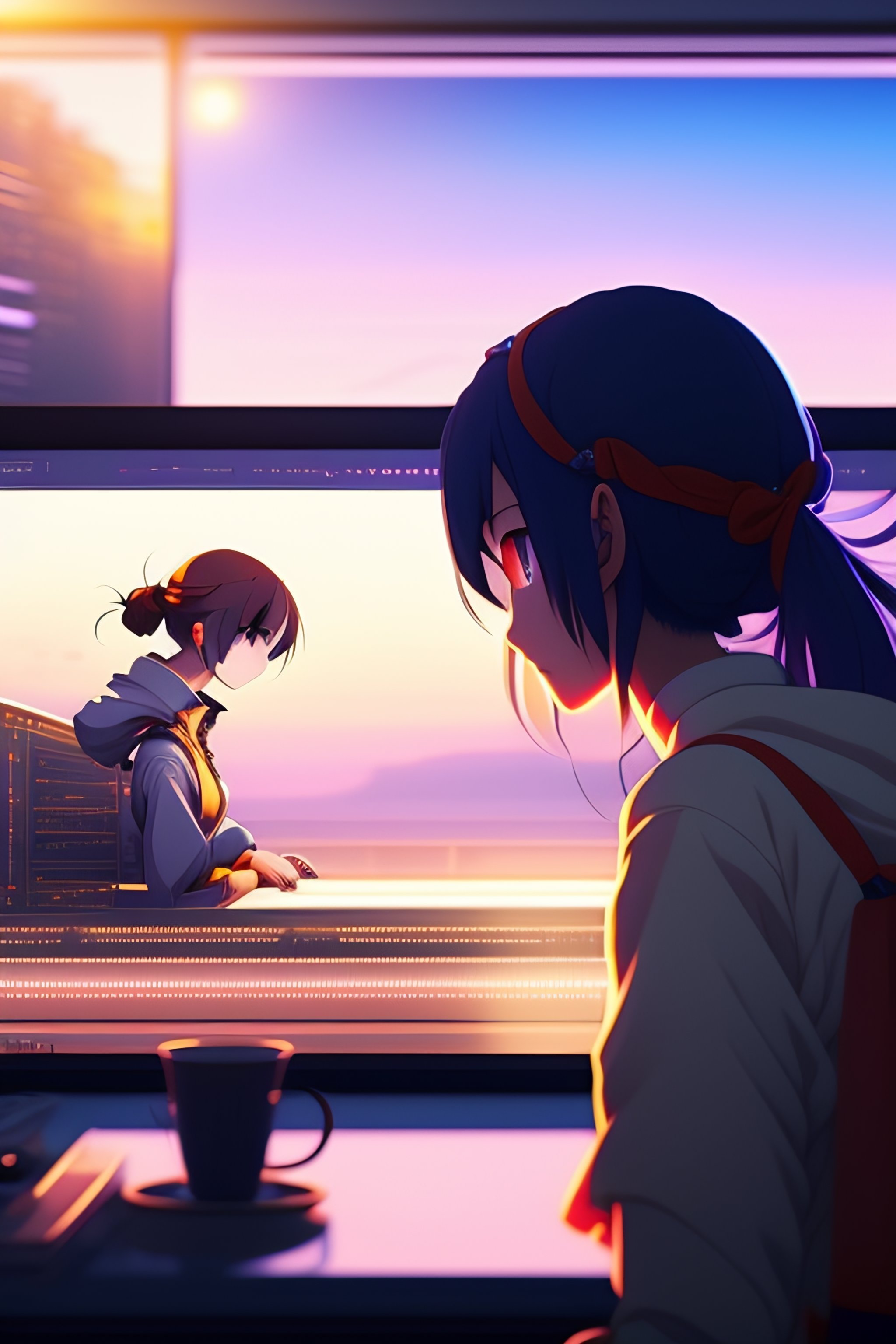 Lexica - Create a high resolution artwork of Anime Girl is programming ...