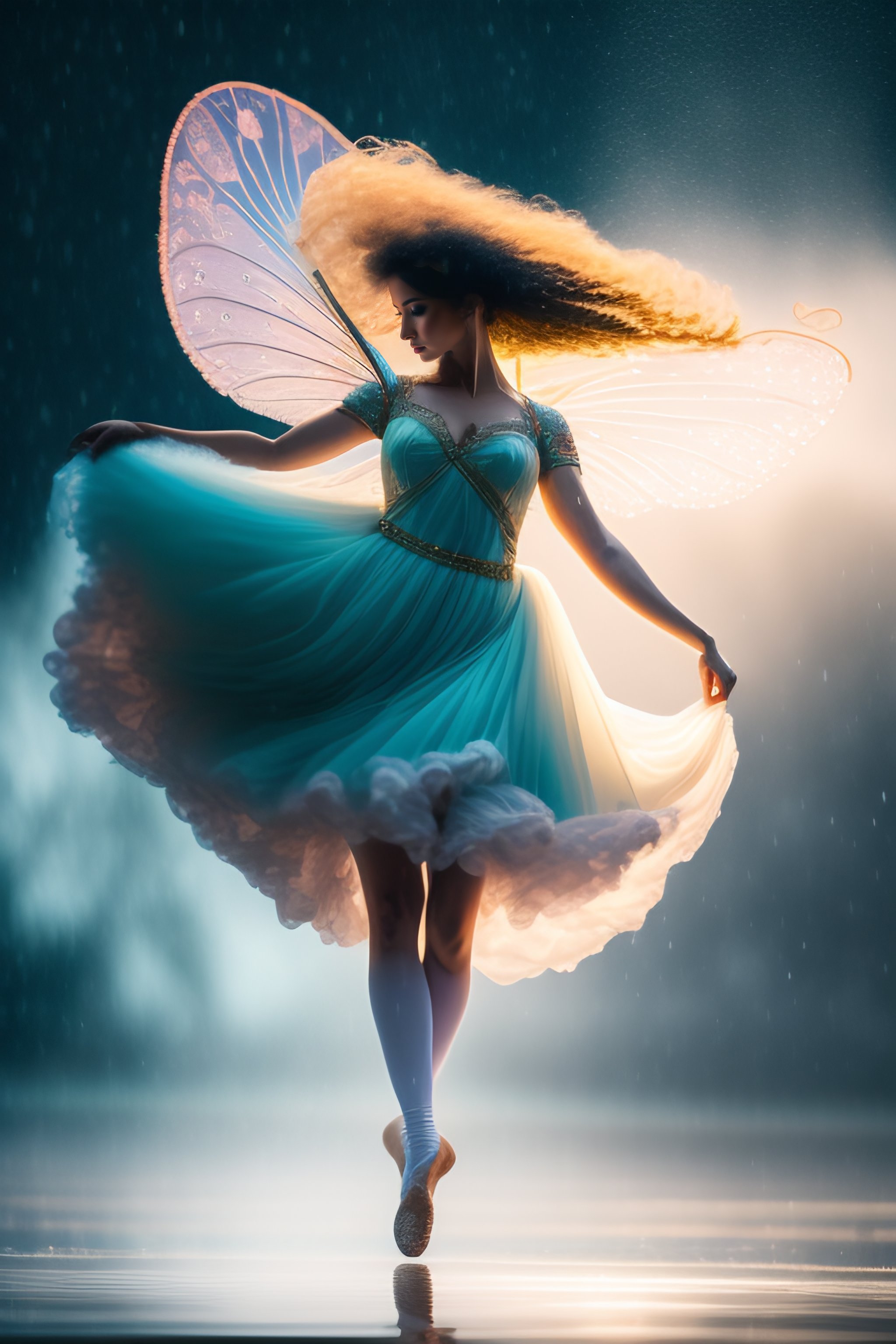 Lexica - Fairy of the winds dancing in the rain