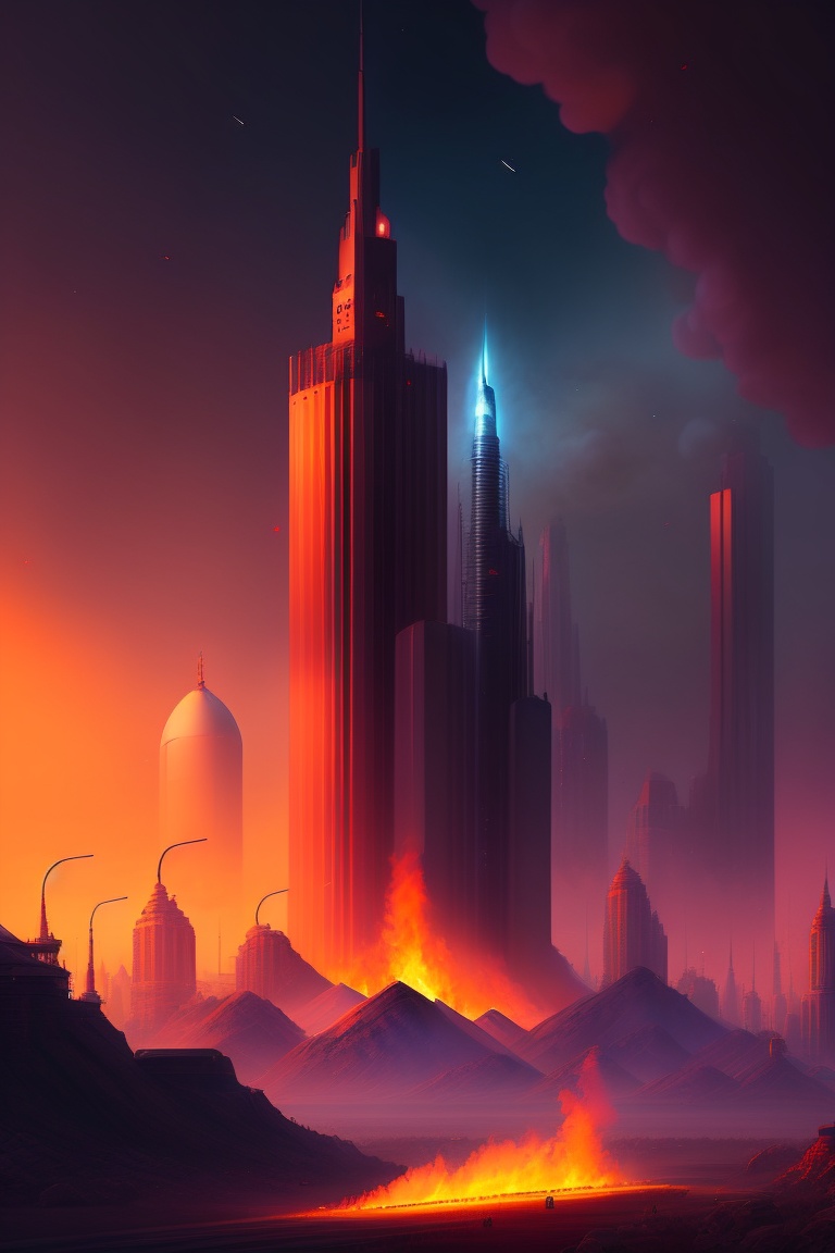Lexica - A burning future city, where many peoples are hungry and ...